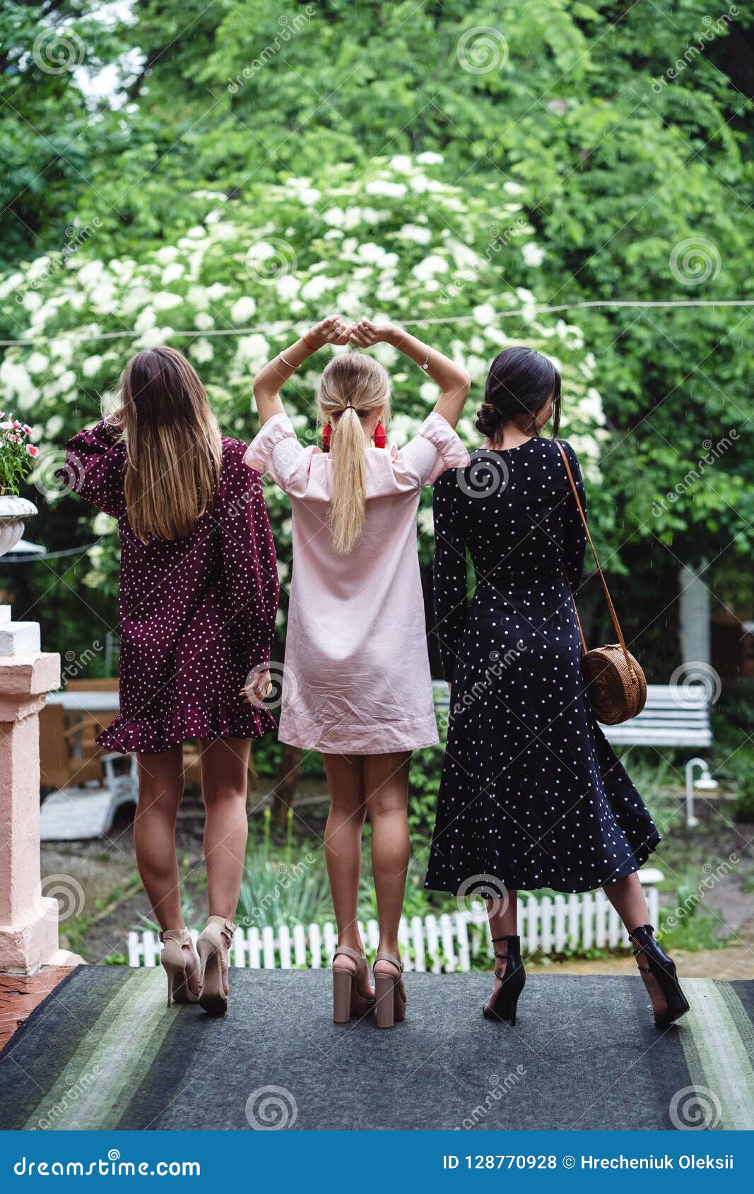 Three Girls Posing on Camera Stock Photo - Image of vacation, beautiful ...