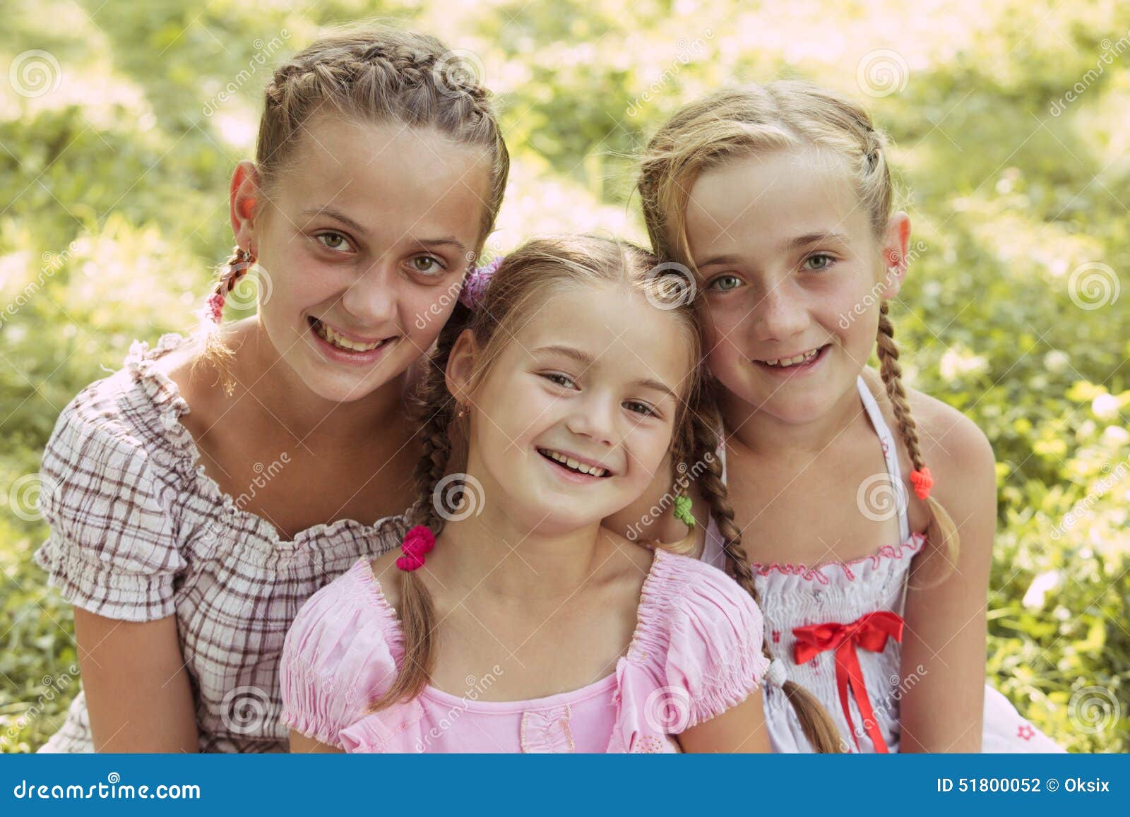Three girls stock photo. Image of vacation, three, girls - 51800052