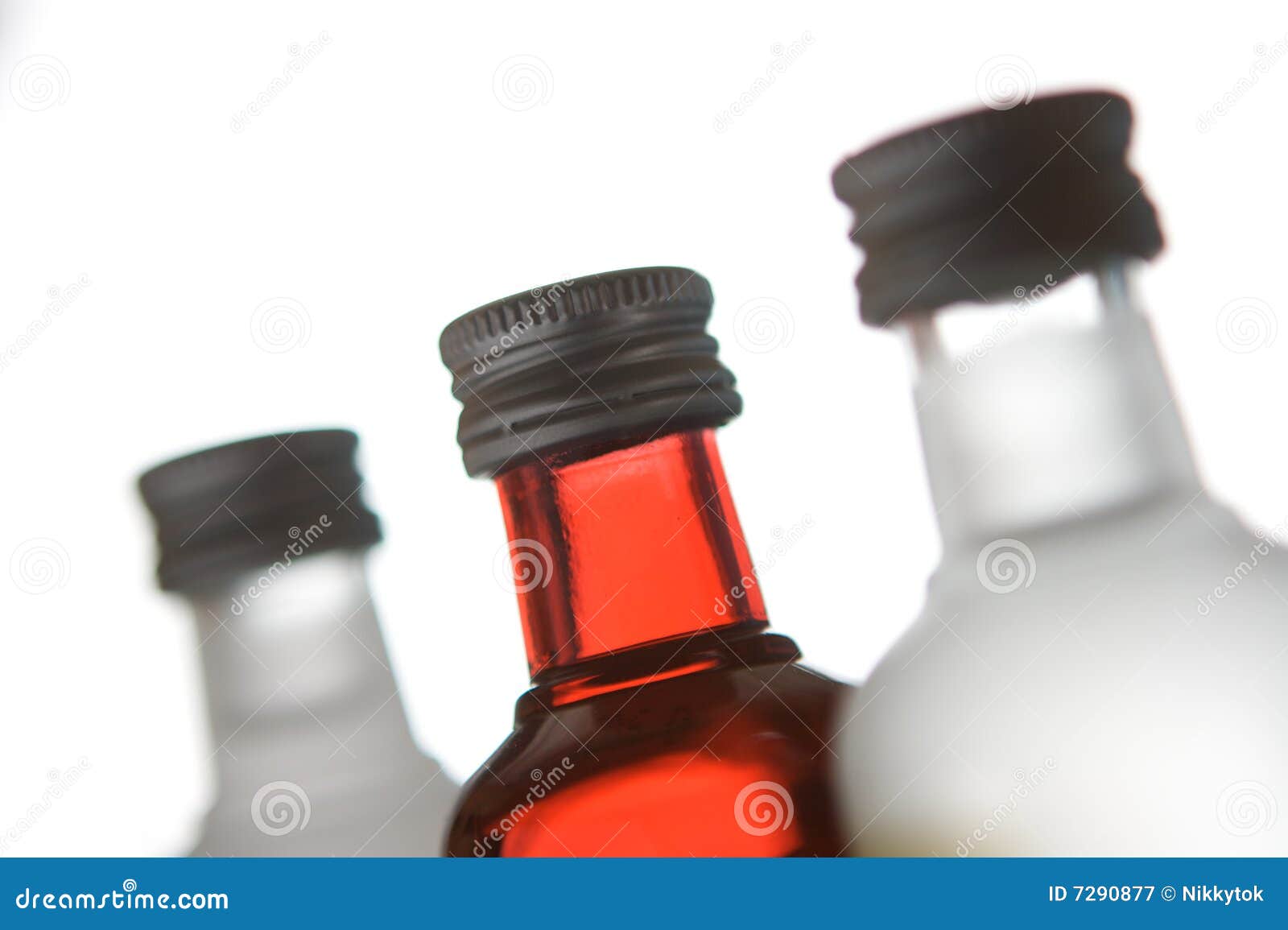 Three glass bottles stock image. Image of holiday, focus - 7290877