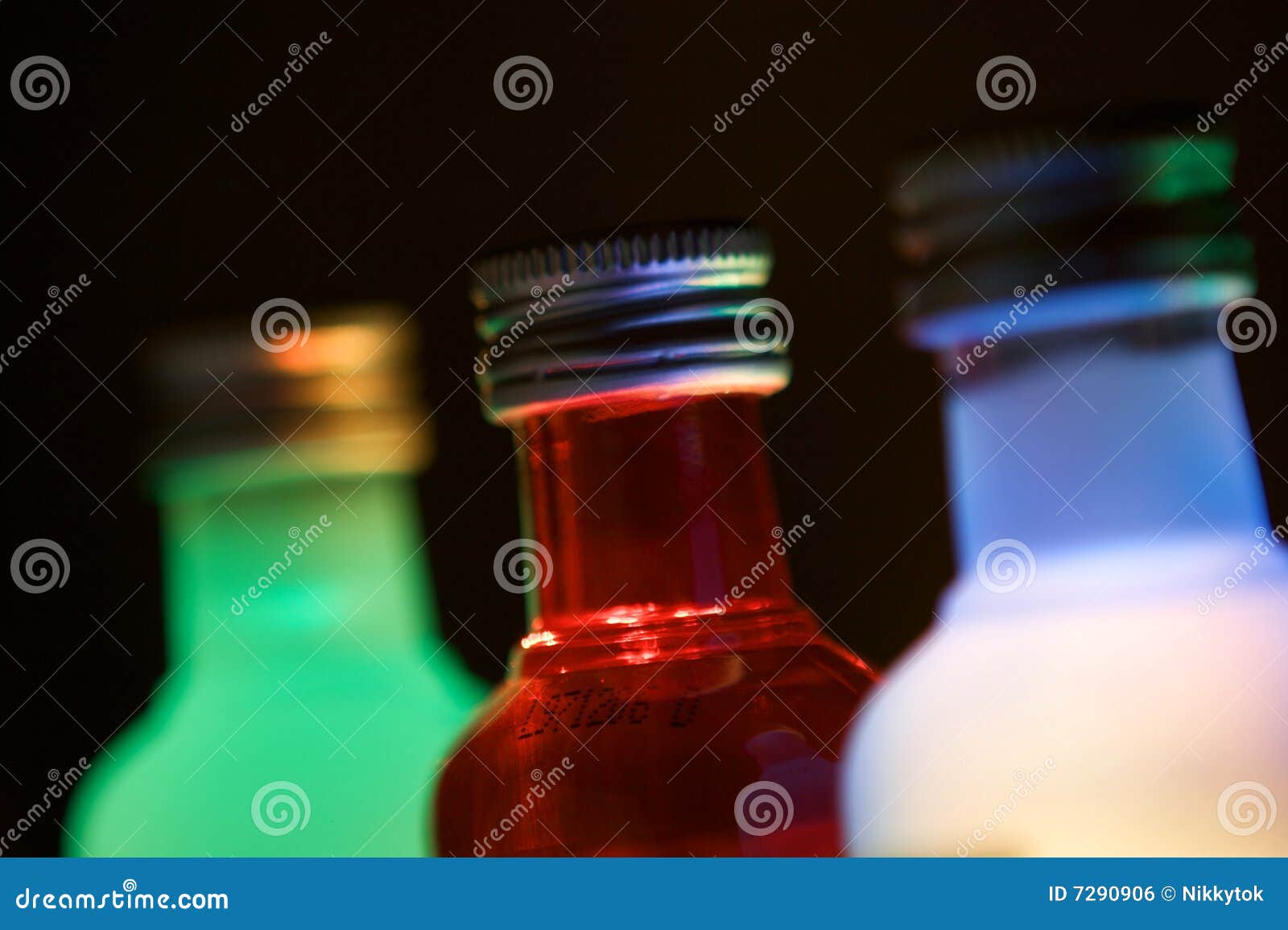 Three glass bottles stock photo. Image of drink, victory - 7290906