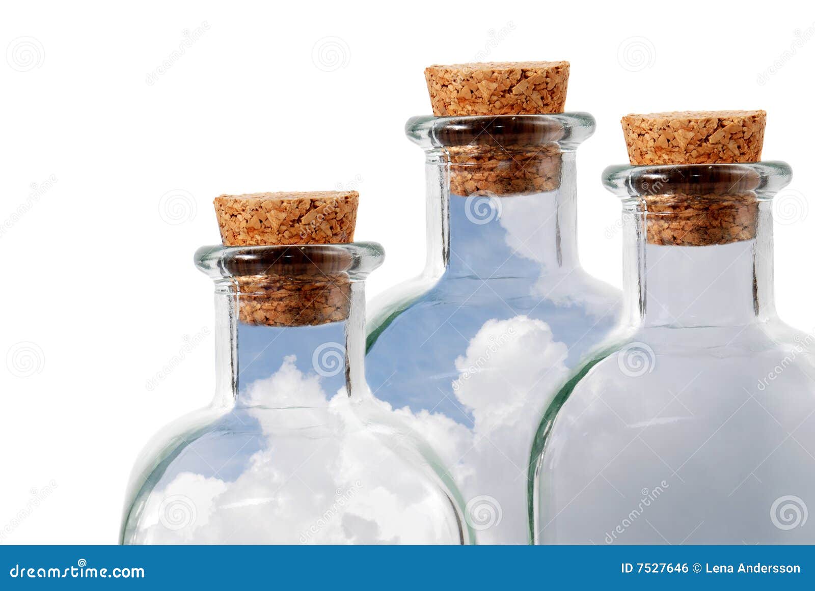Three glass bottles stock photo. Image of shape, closed - 7527646
