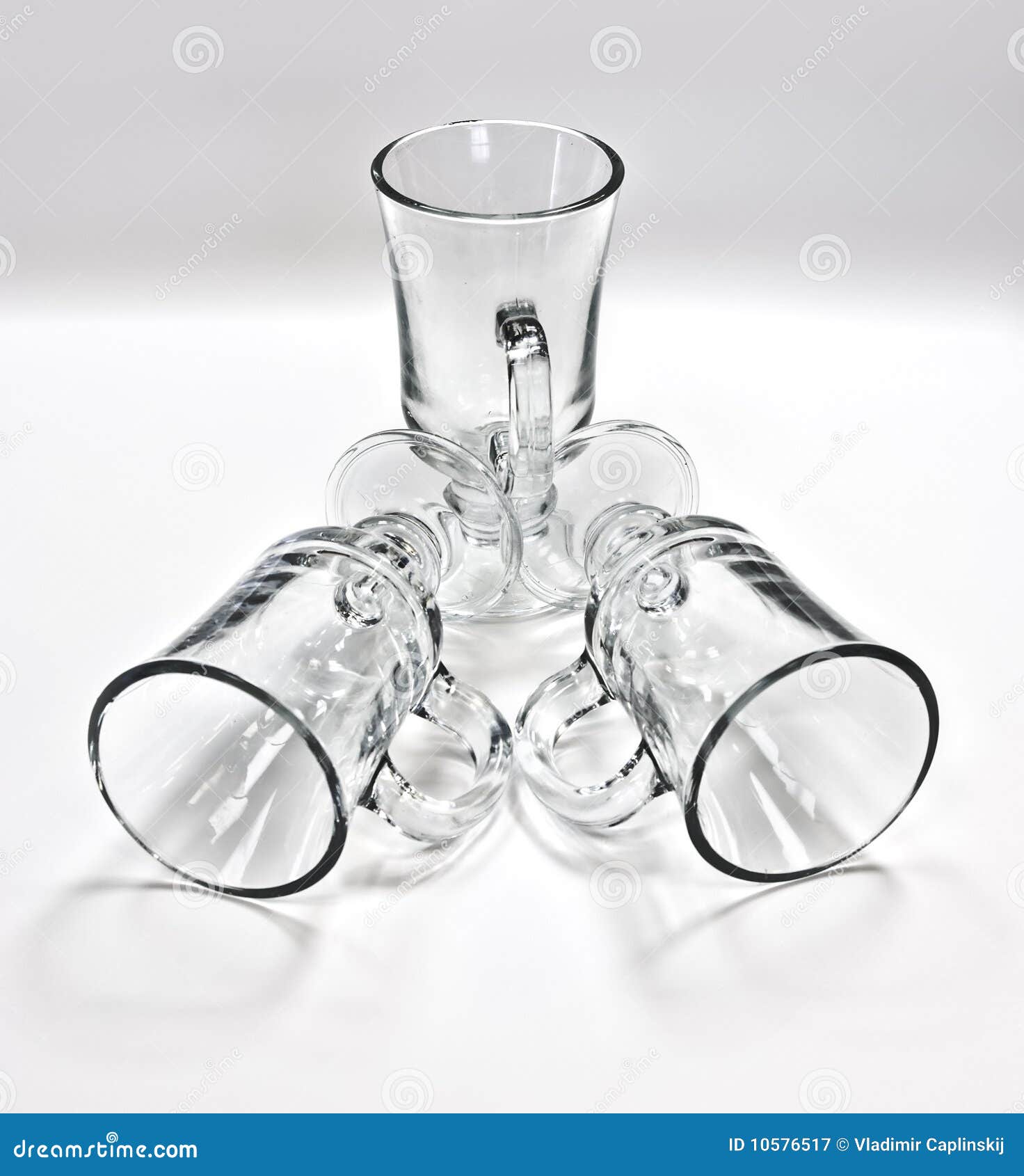 Three glass cups stock image. Image of isolated, blank - 10576517