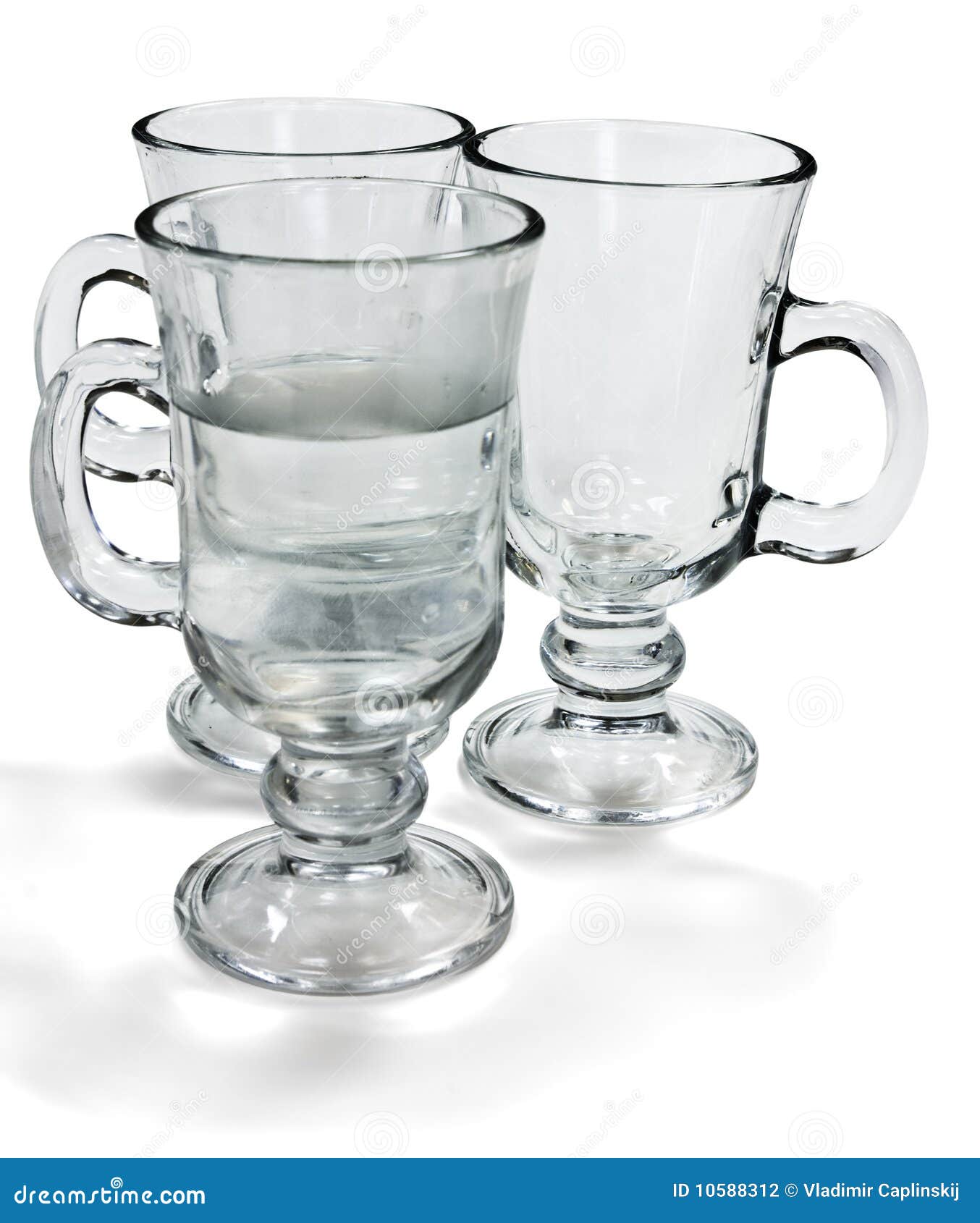 Three glass cups stock photo. Image of simplicity, concepts - 10588312