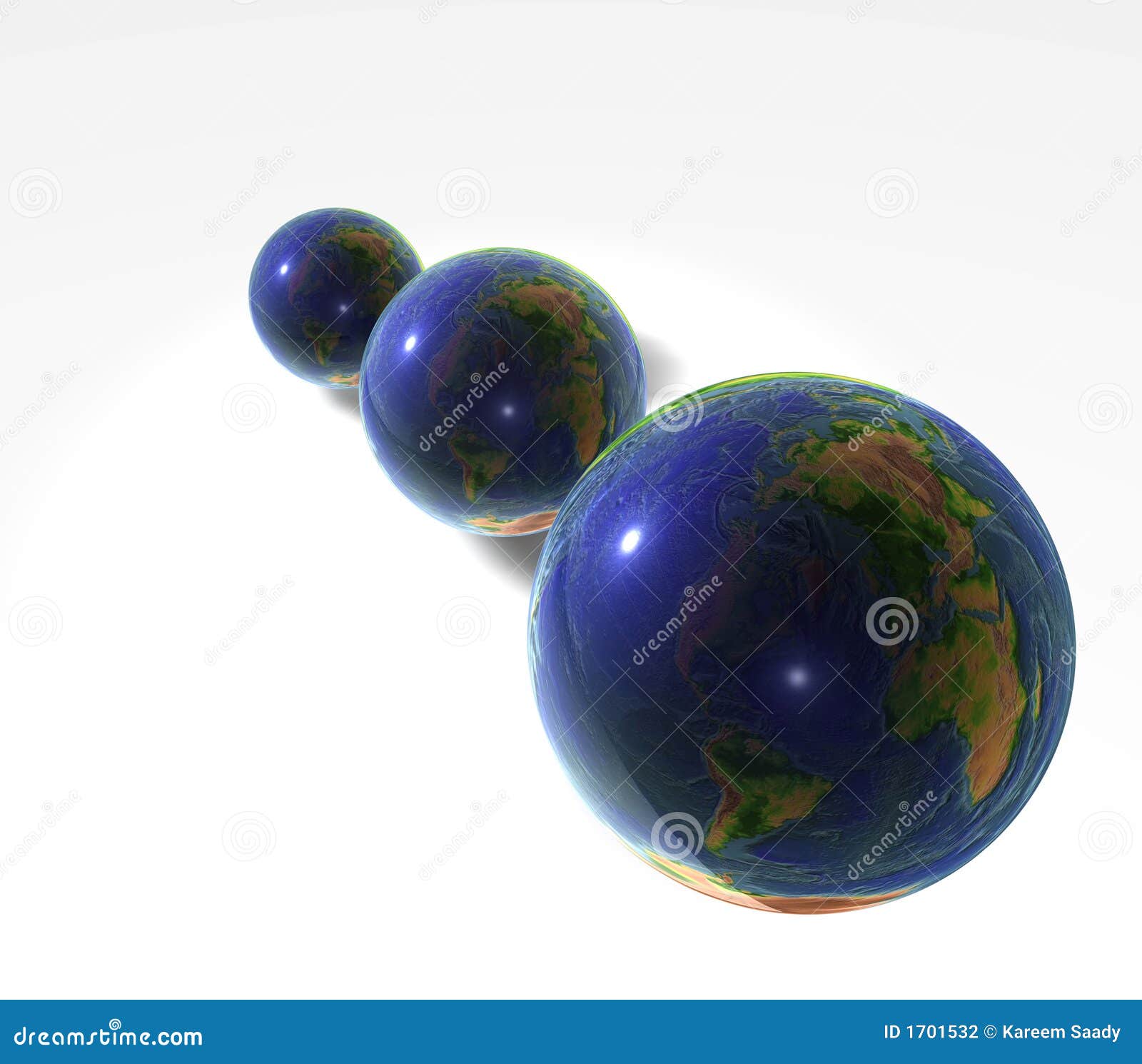 Three 3D Globes With World Maps - Vector Royalty-Free Stock Photography ...