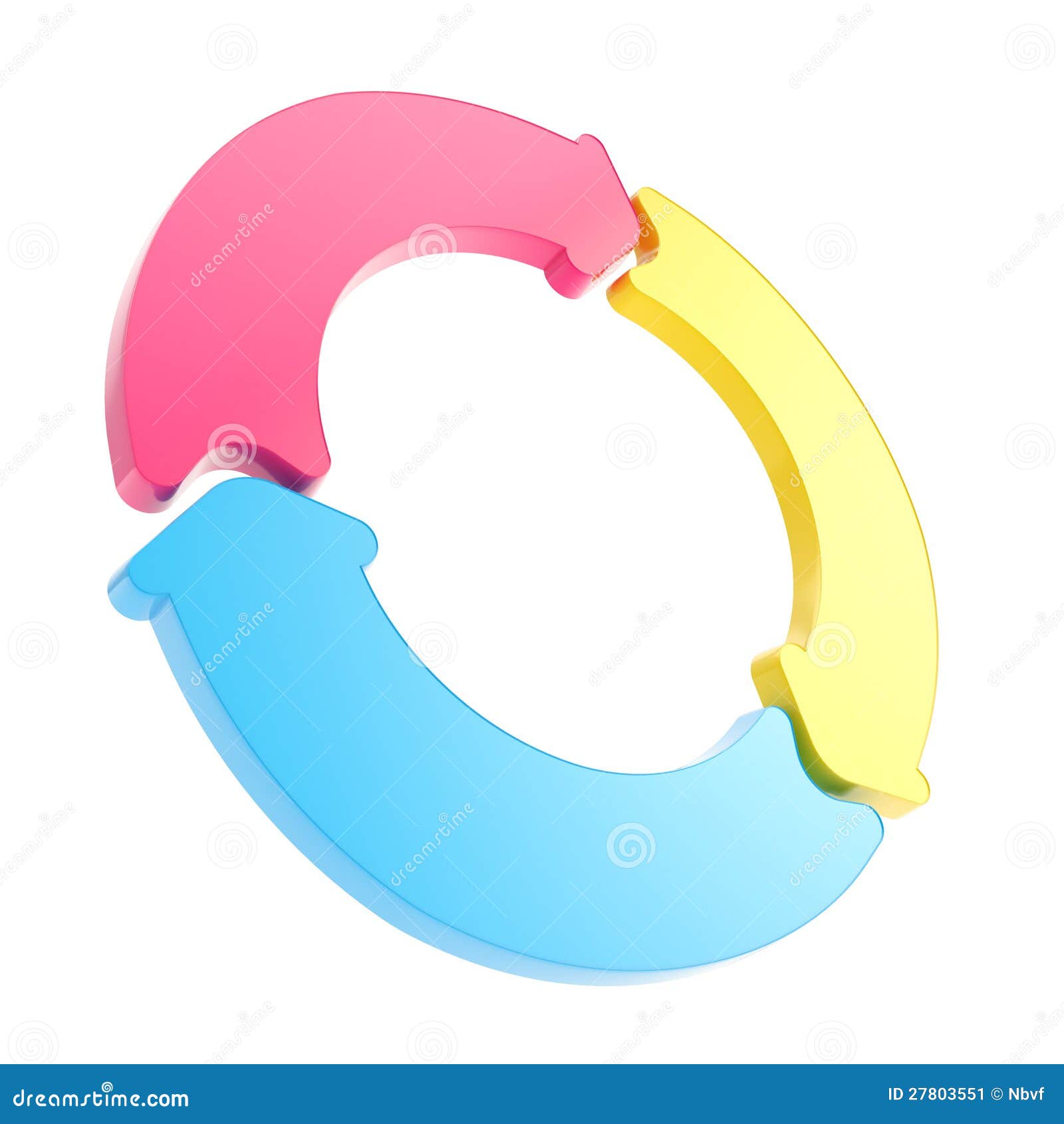 Three Glossy Arrow Segment Emblem Tag Isolated Stock Illustration ...