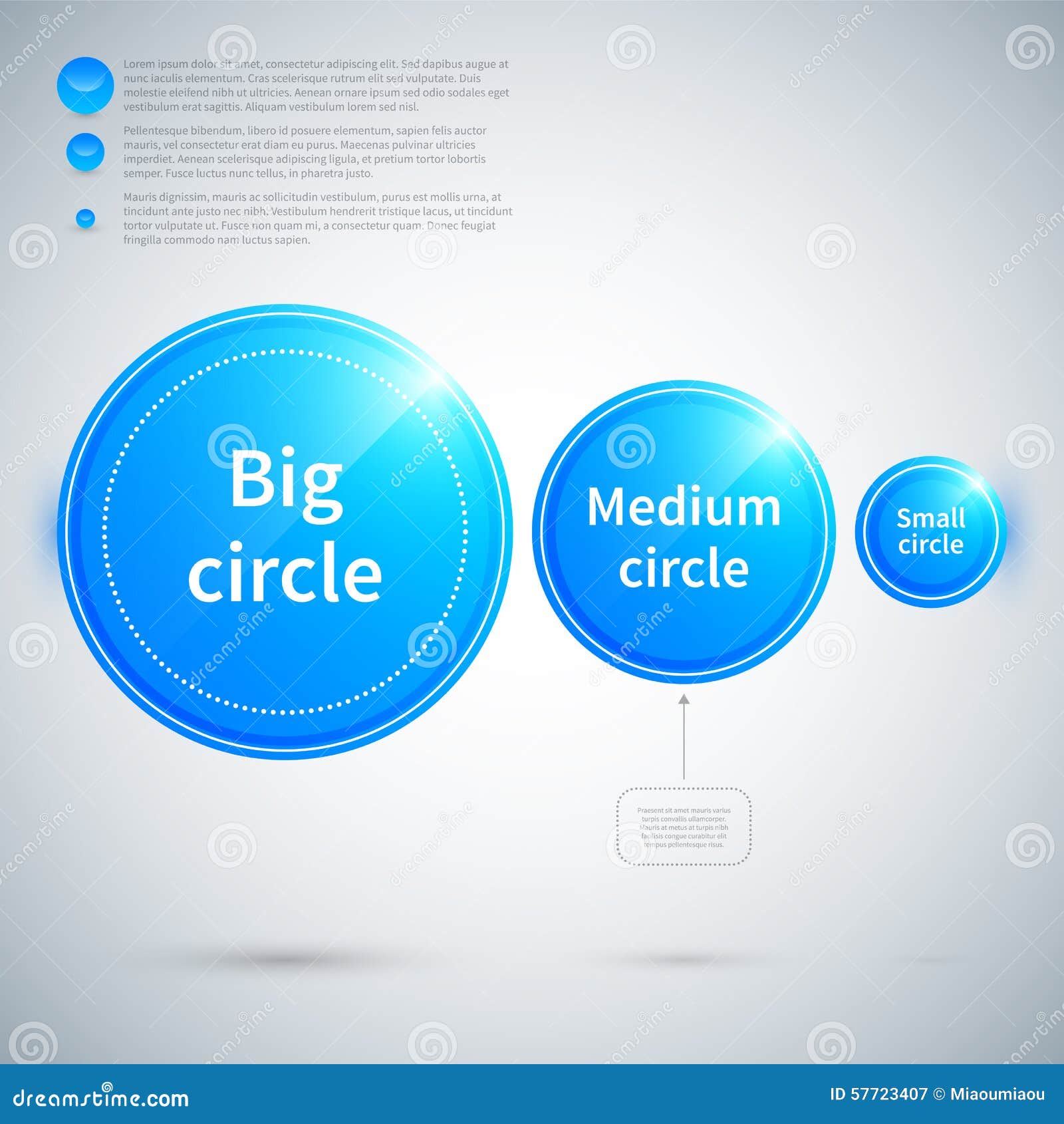 Three Glossy Circles of Different Sizes. Stock Vector - Illustration of ...
