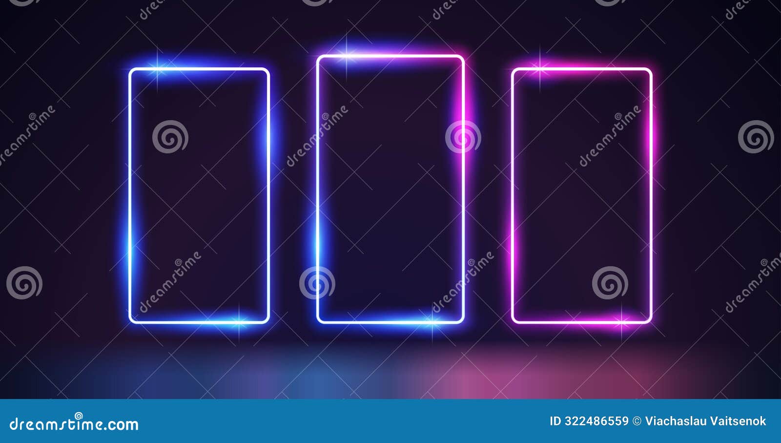 Neon Rectangle Frame Adorned With Monstera Variegata Leaves On A ...