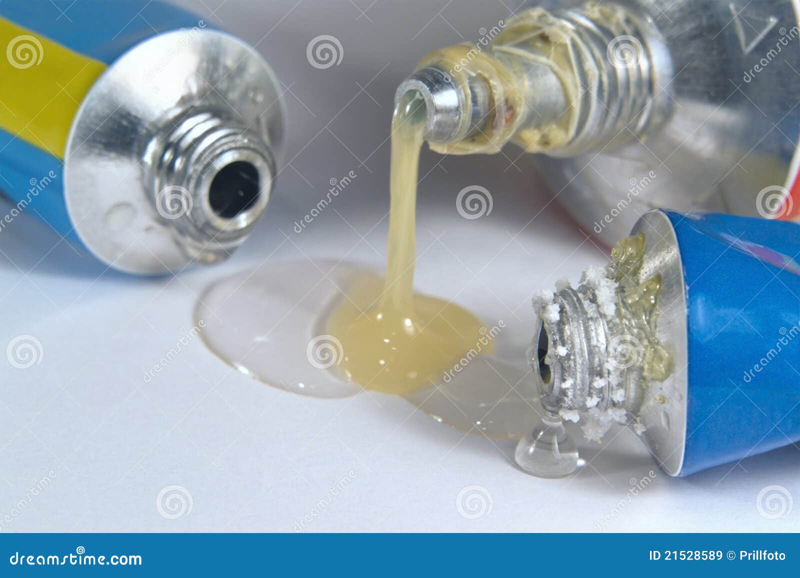 Three glue tubes stock image. Image of flowing, craft - 21528589
