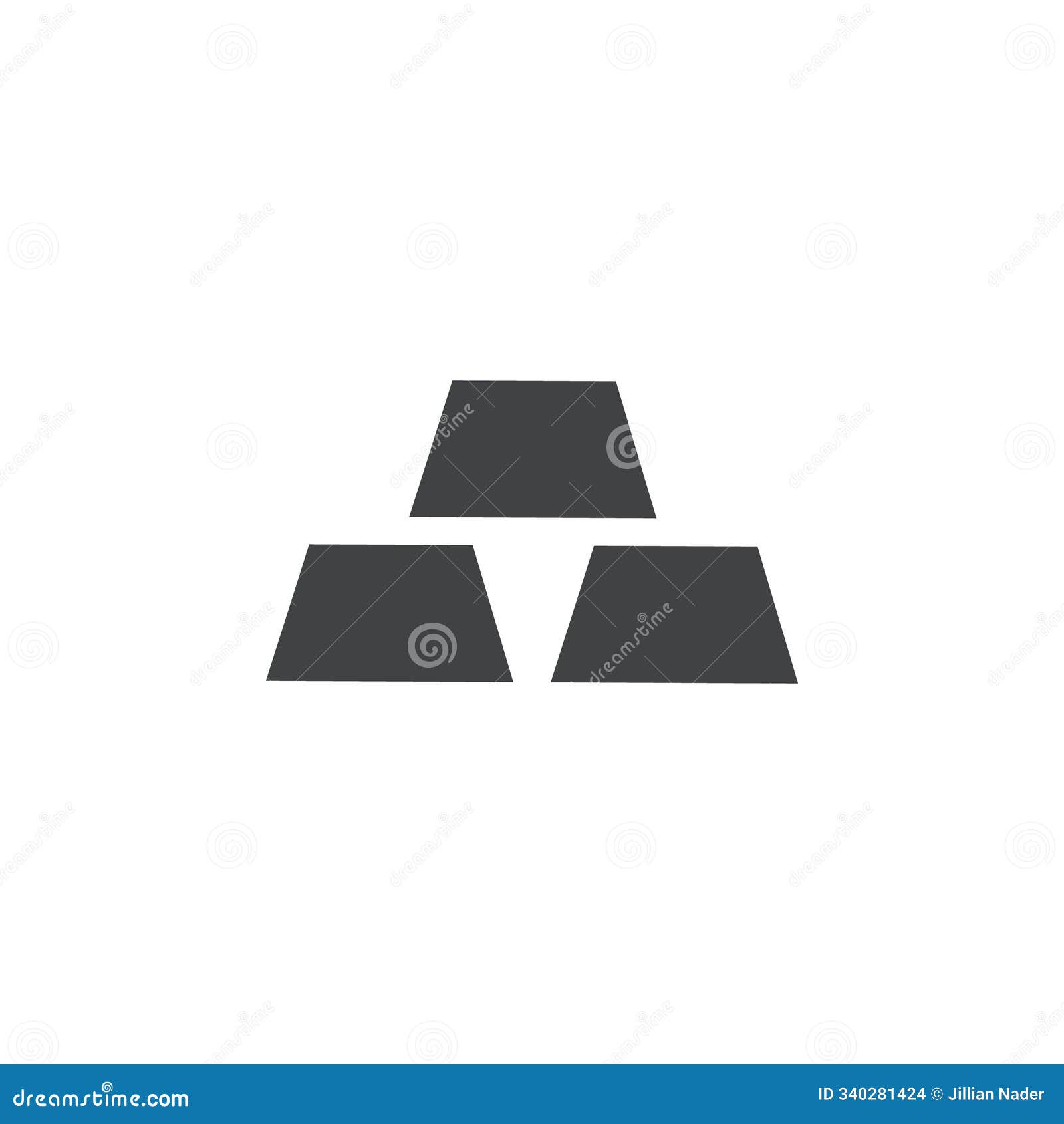 Three Gold Bars Icon Simple Vector Symbol Stock Vector - Illustration ...
