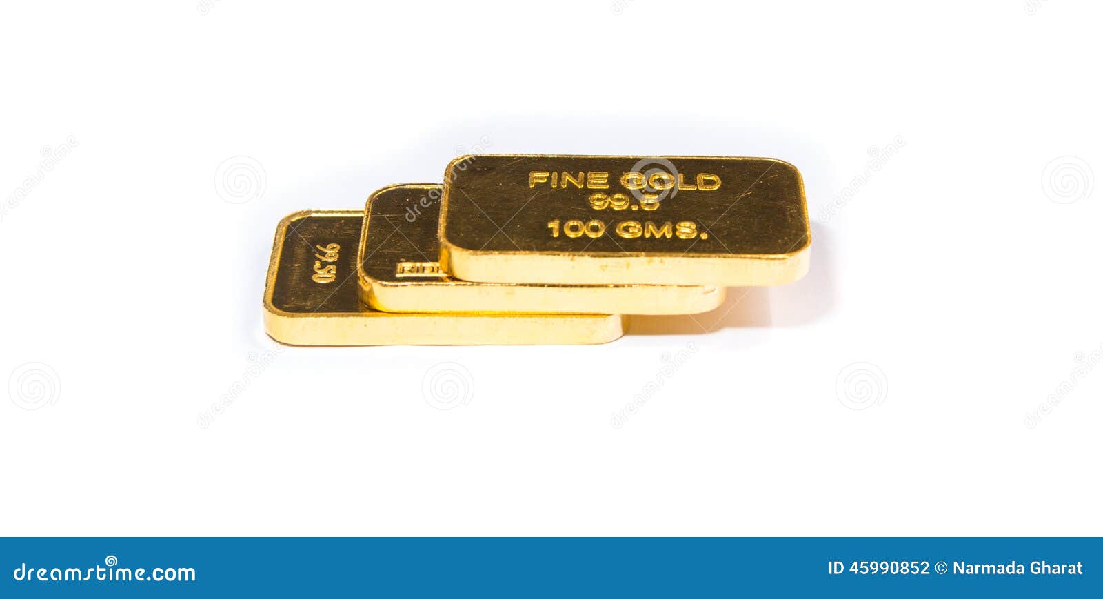 Three Gold Biscuit Bar Stacked White Background Photos - Free & Royalty ...