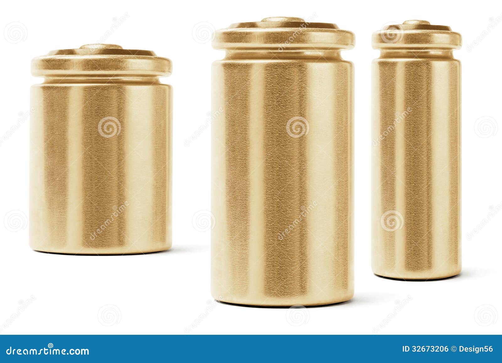 Three Gold Trophies On Bright Yellow Background Royalty-Free Stock ...