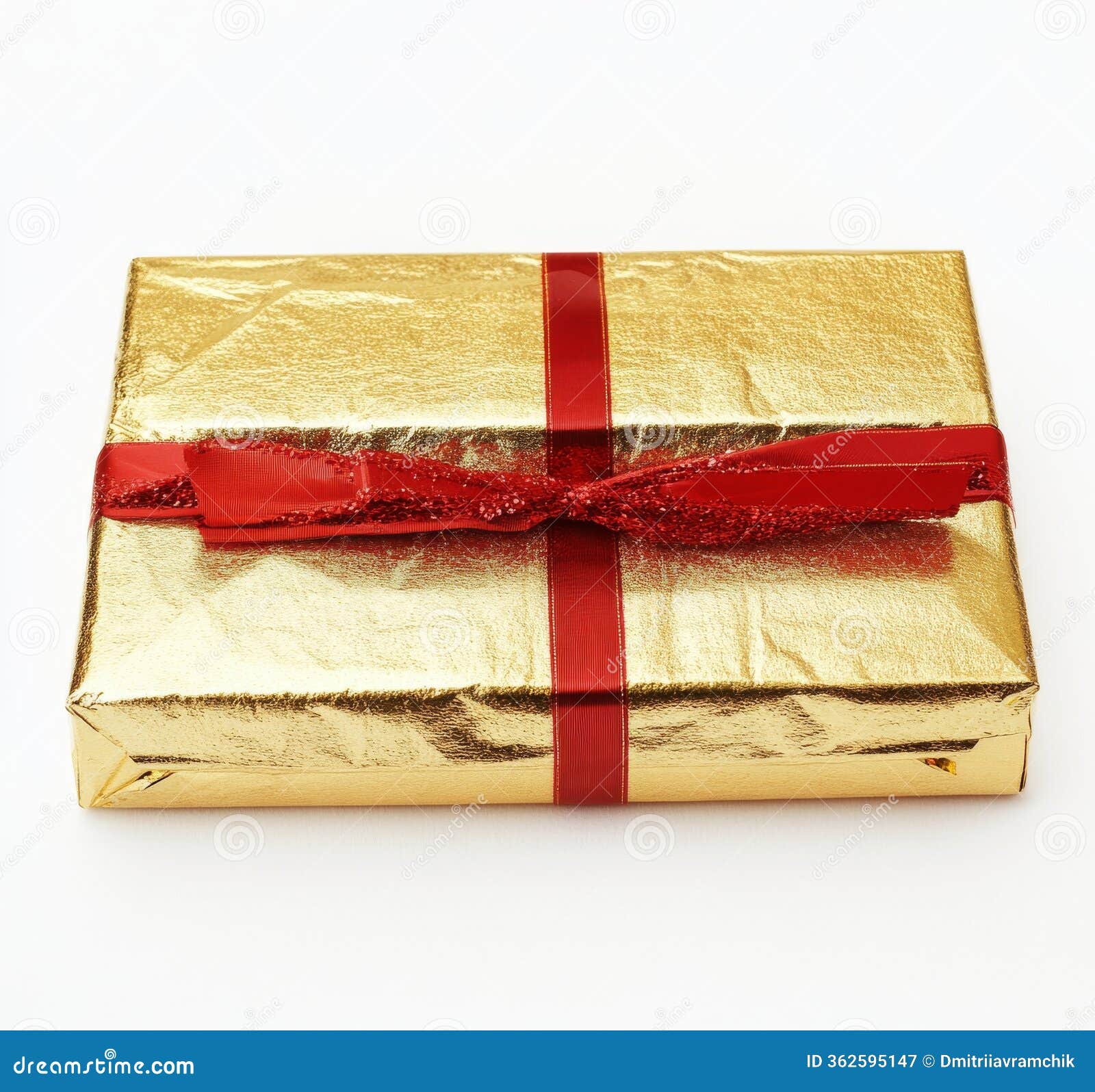 Three Gold Gift Boxes Tied with Red Ribbons, Ready for Gift Packaging ...