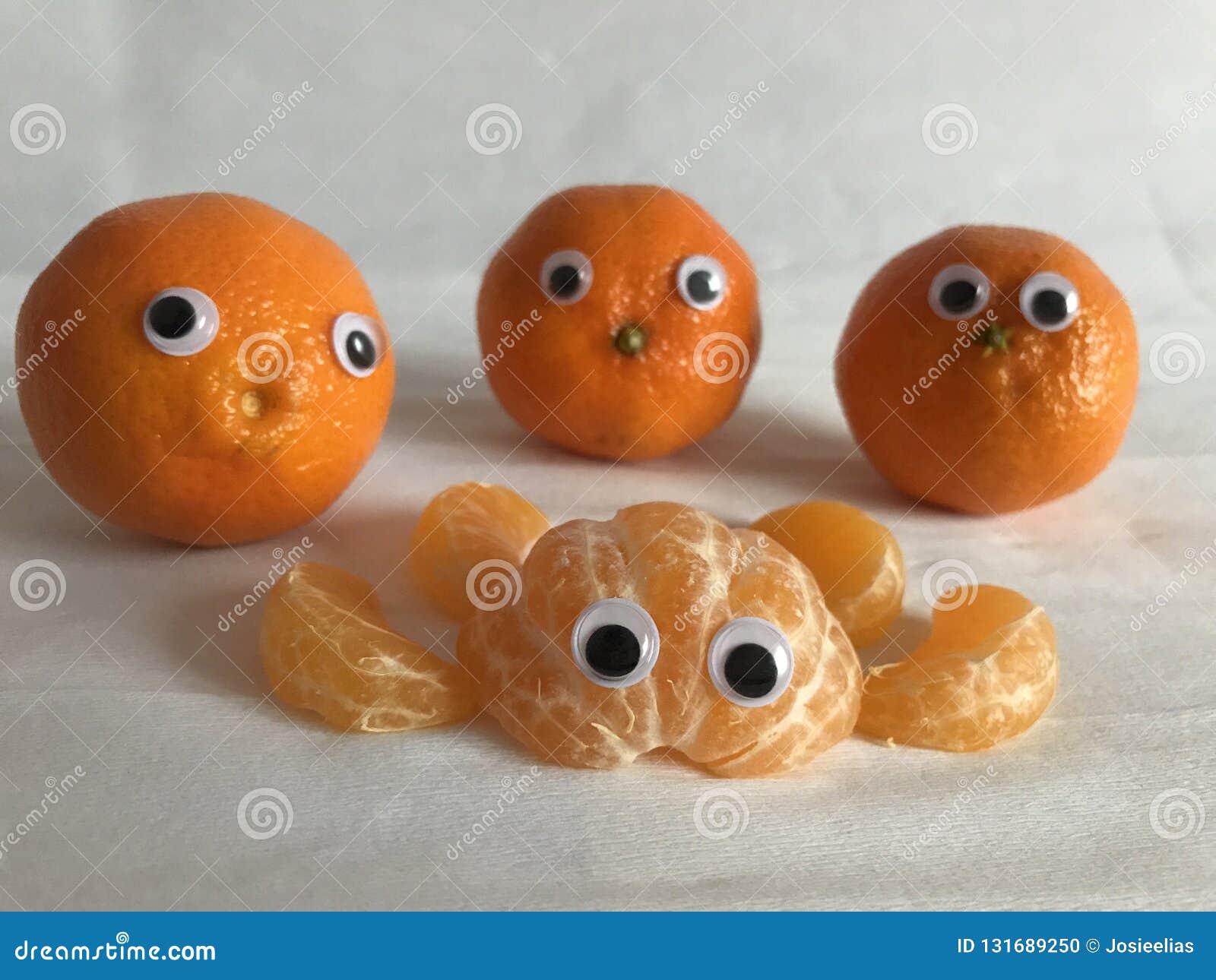 Creative Food Concept, Googly Eyed Oranges Stock Photo - Image of ...