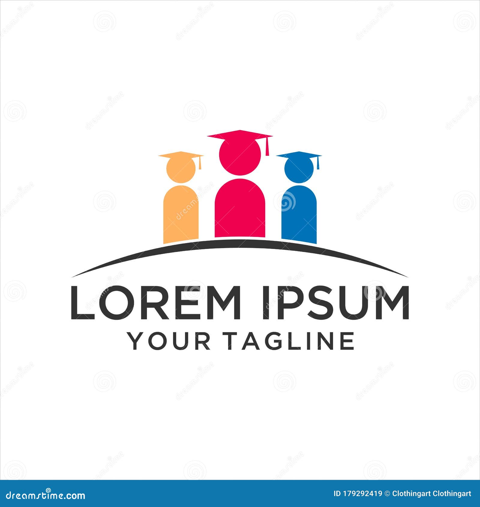 Three Graduates Group of Students Stock Vector - Illustration of ...