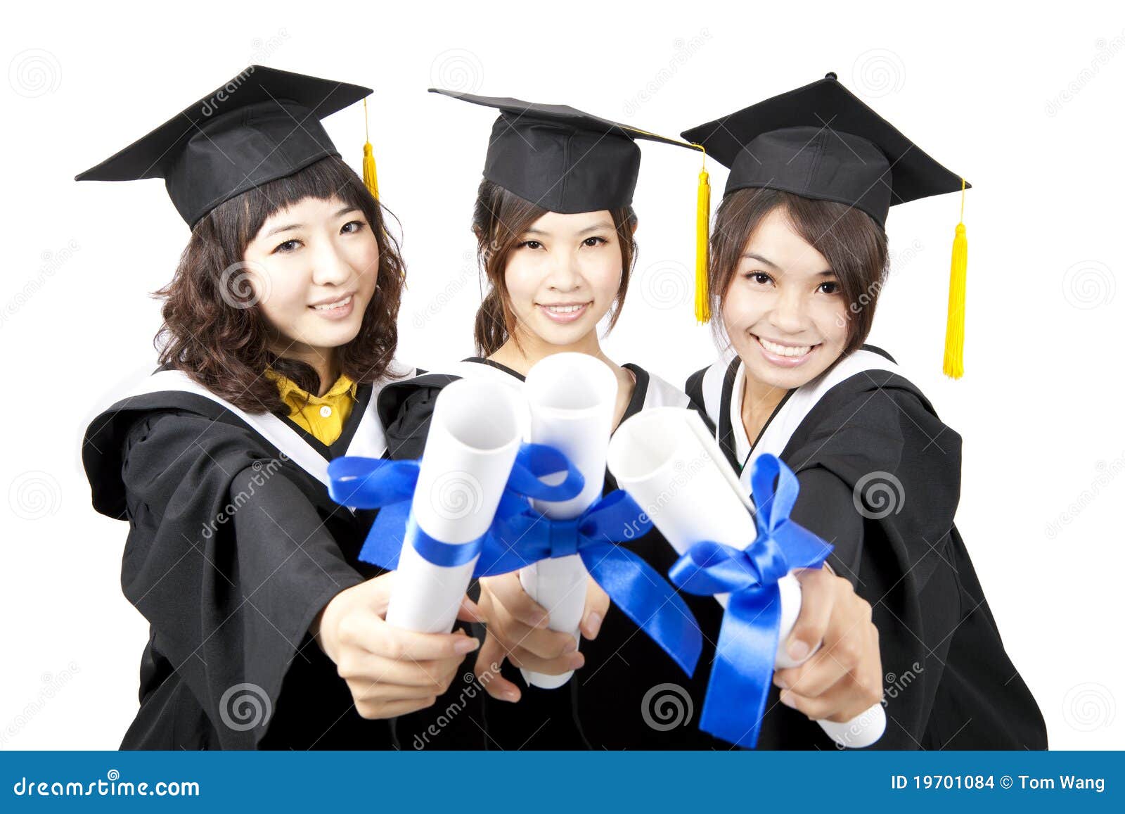 Three Graduation Asian Girls Stock Photo | CartoonDealer.com #19701084
