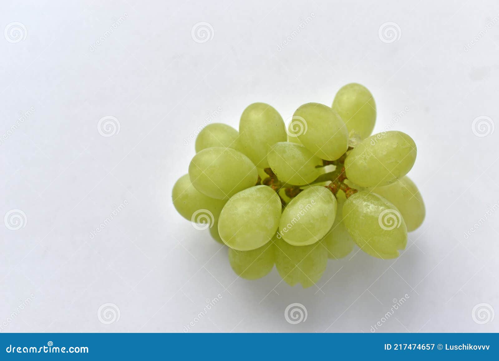 Three Grapes Close Up on a White Background Stock Image - Image of ...