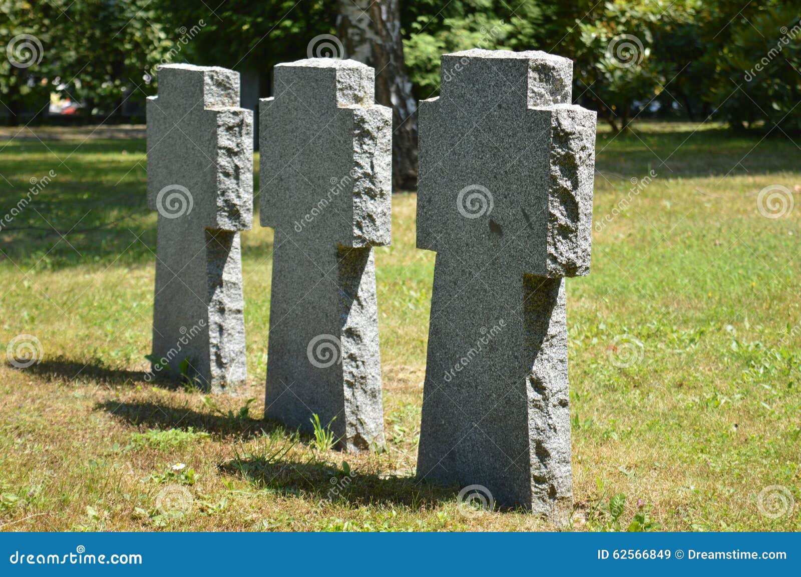 Three graves stock image. Image of cross, sunny, death - 62566849