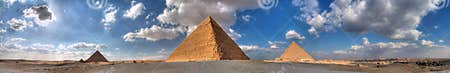 The Three Great Pyramids of Giza Stock Image - Image of khufu, cheops ...