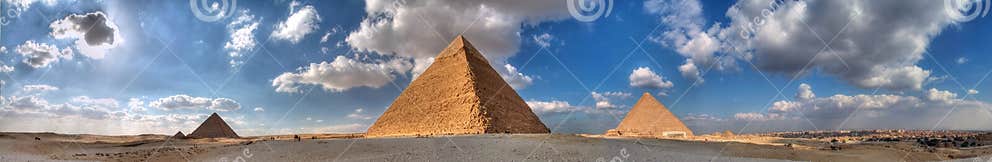 The Three Great Pyramids of Giza Stock Image - Image of khufu, cheops ...