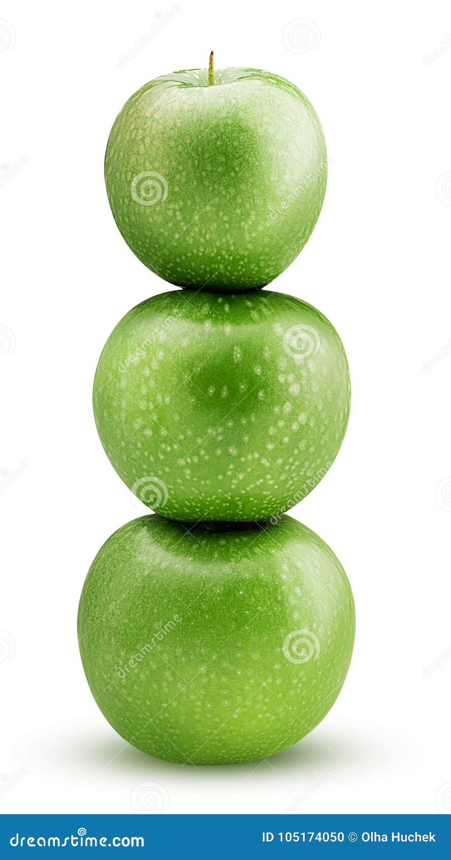 Three Reen Apple on Each Other Stock Photo - Image of vitamin ...