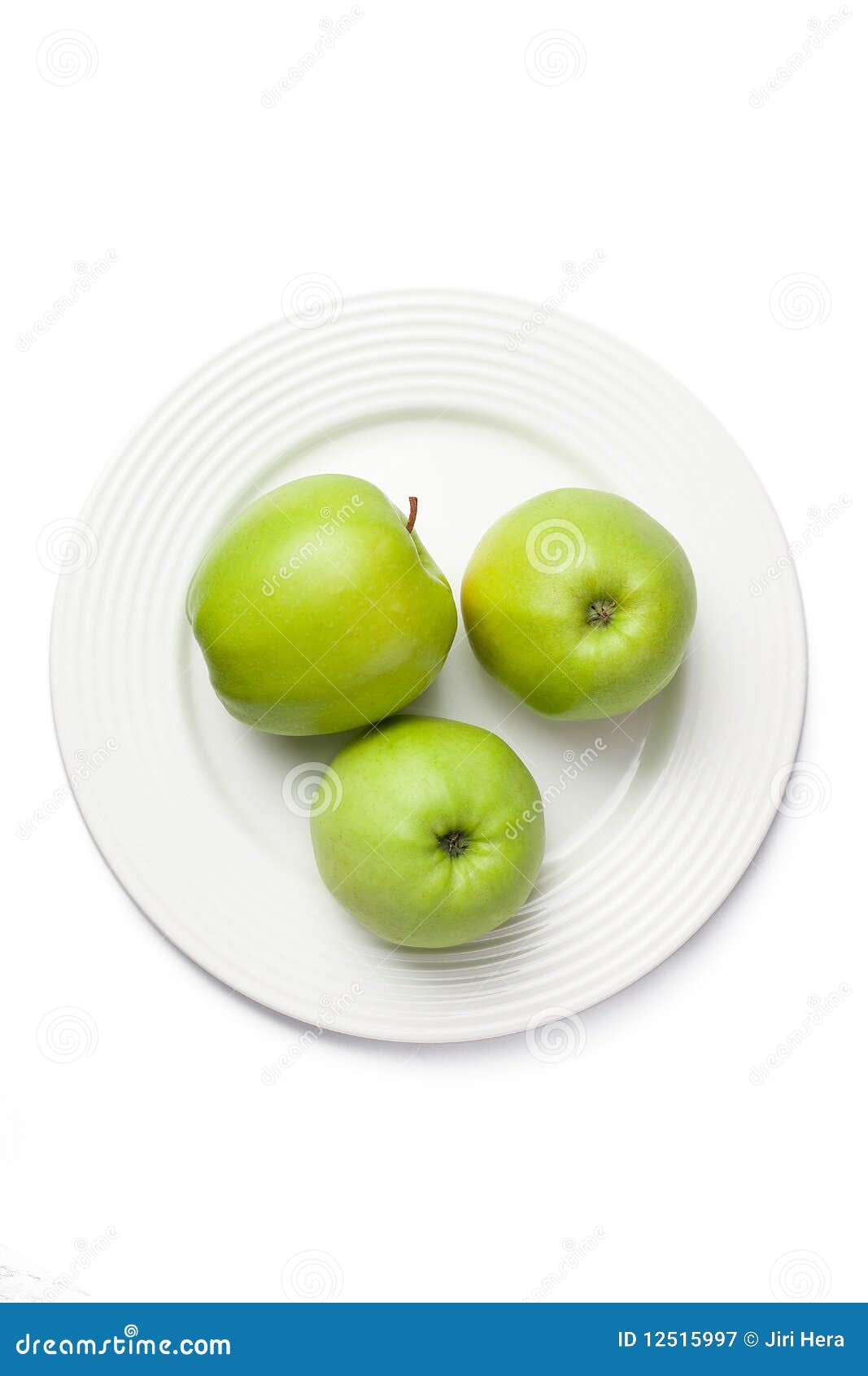 Three green apples stock image. Image of agriculture - 12515997