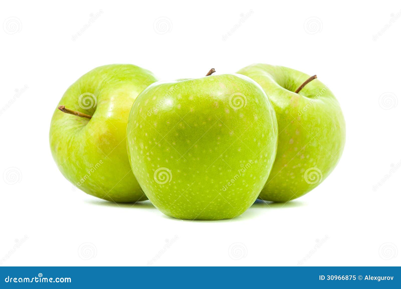 Three green apples stock image. Image of healthy, nature - 30966875
