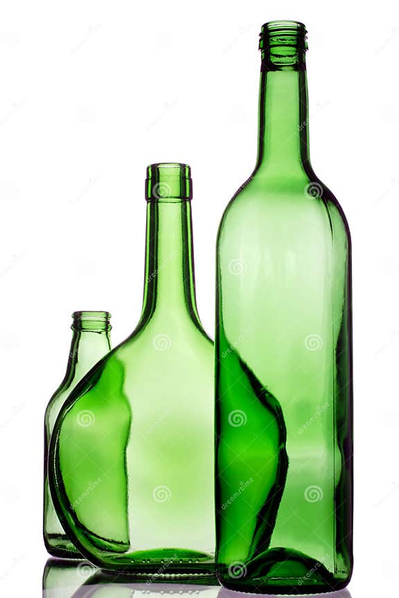 Three green bottles stock image. Image of rubbish, tall - 1760471
