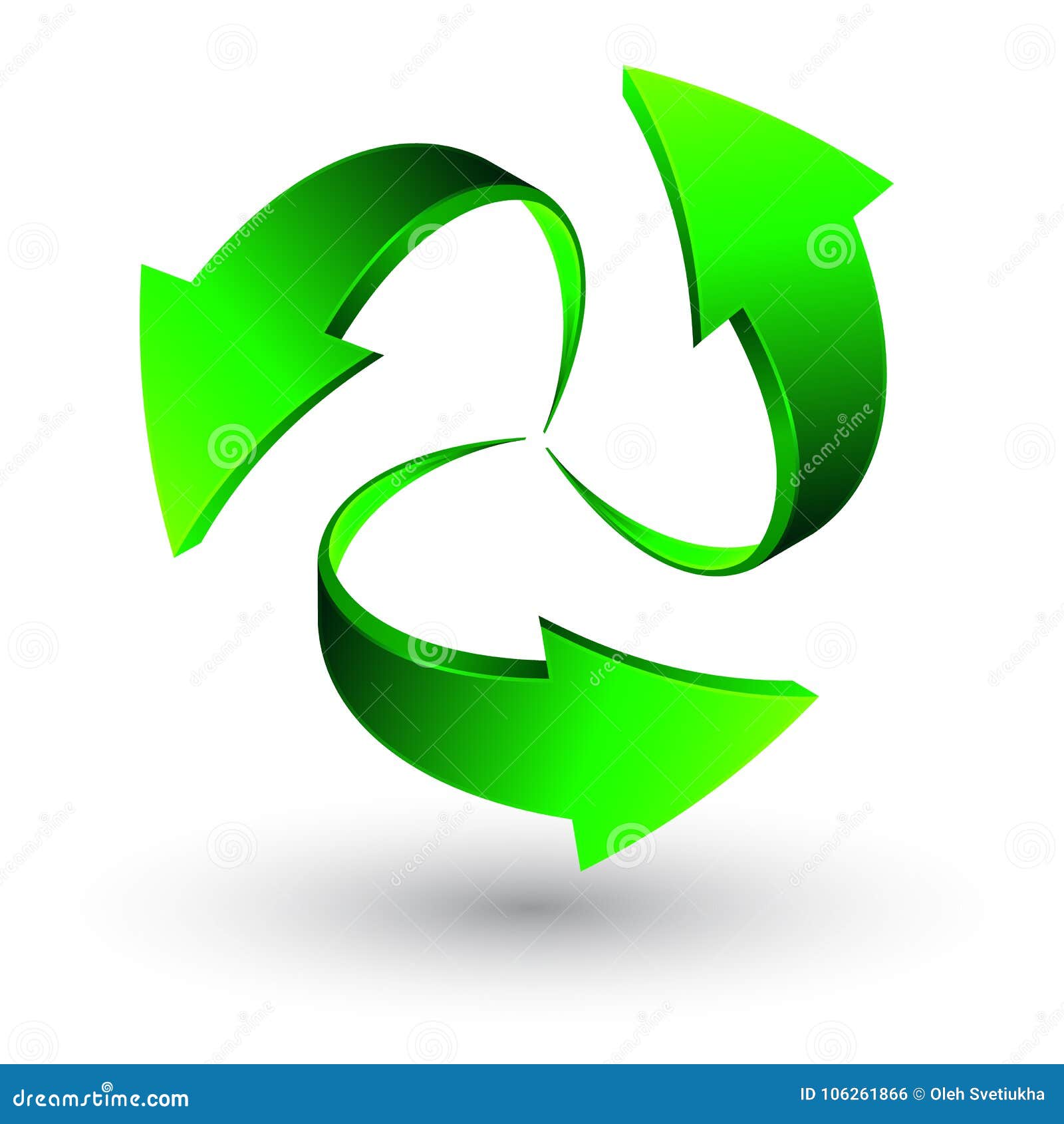 Three Green 3d Arrows, Vector Stock Vector - Illustration of abstract ...