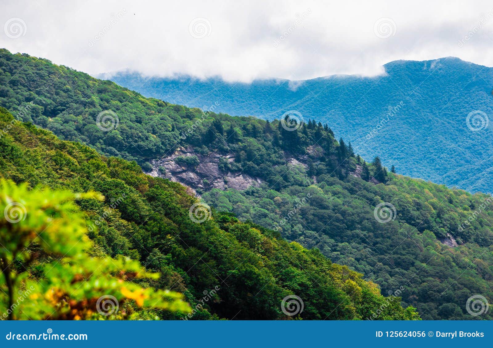 Three Green Ridges stock photo. Image of blue, asheville - 125624056