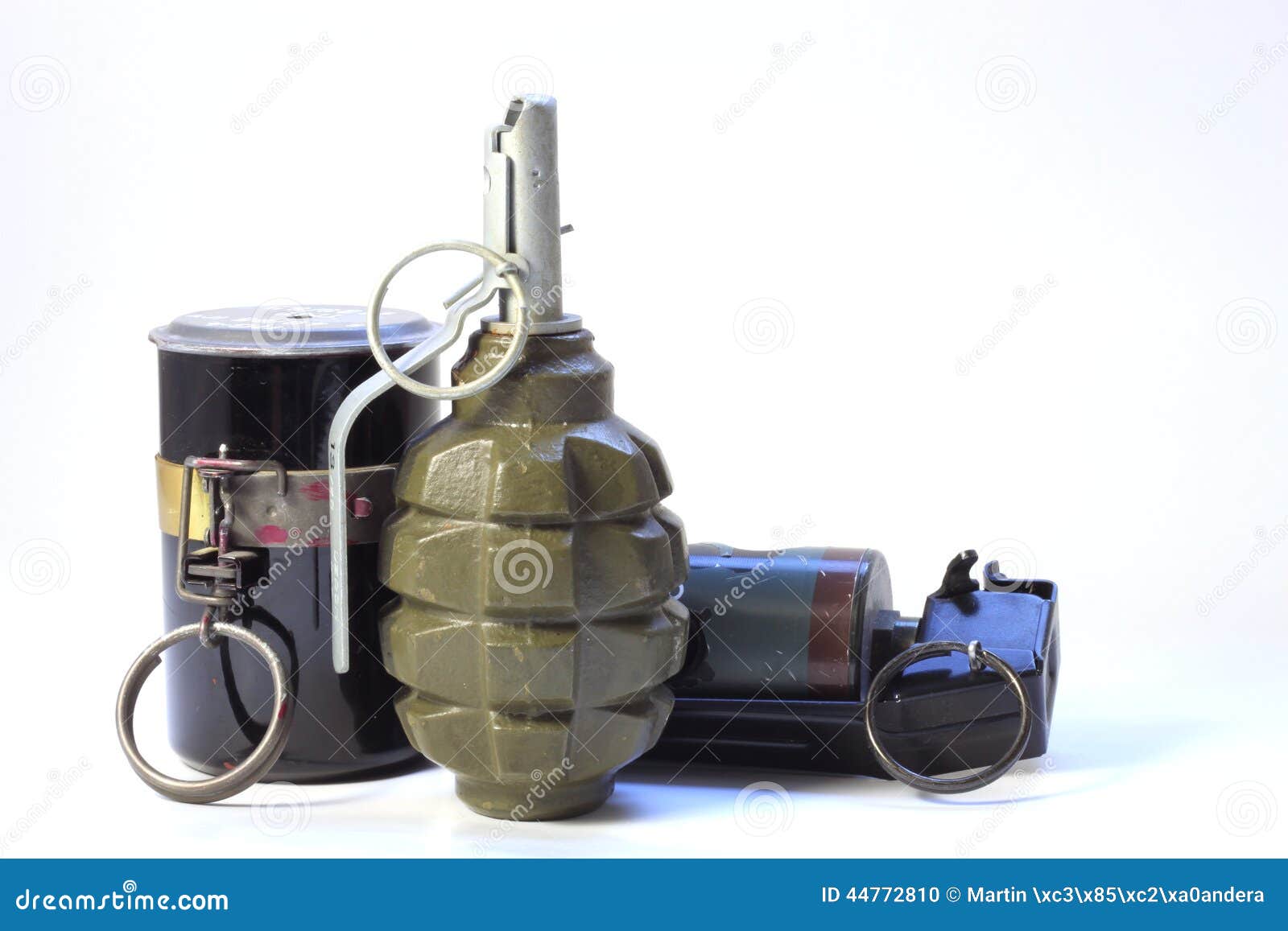 Three grenades stock photo. Image of gold, launch, kill - 44772810