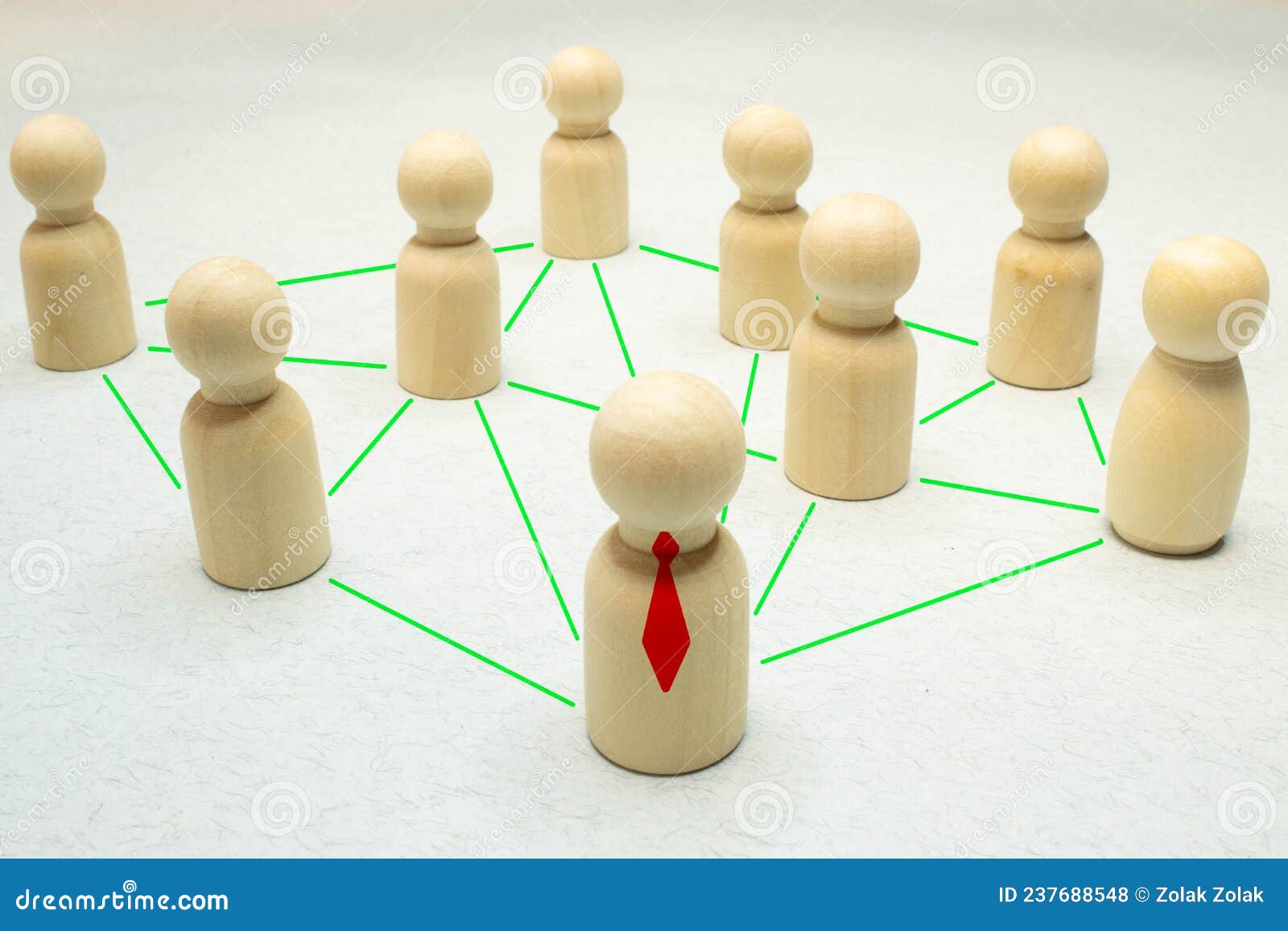 Three Groups of People are Connected by Lines. Coordination and ...