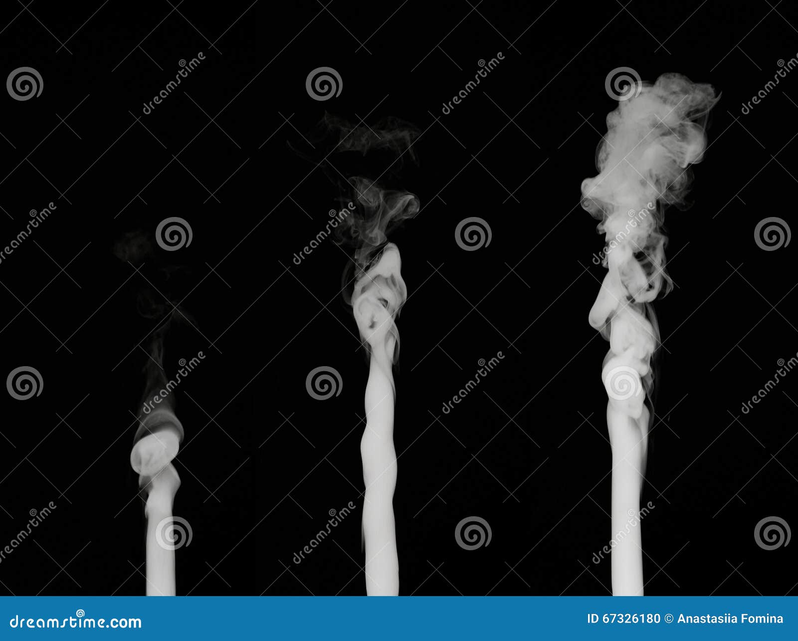 Three Growth Stages of Smoke Jet Stock Photo - Image of flow, stream ...