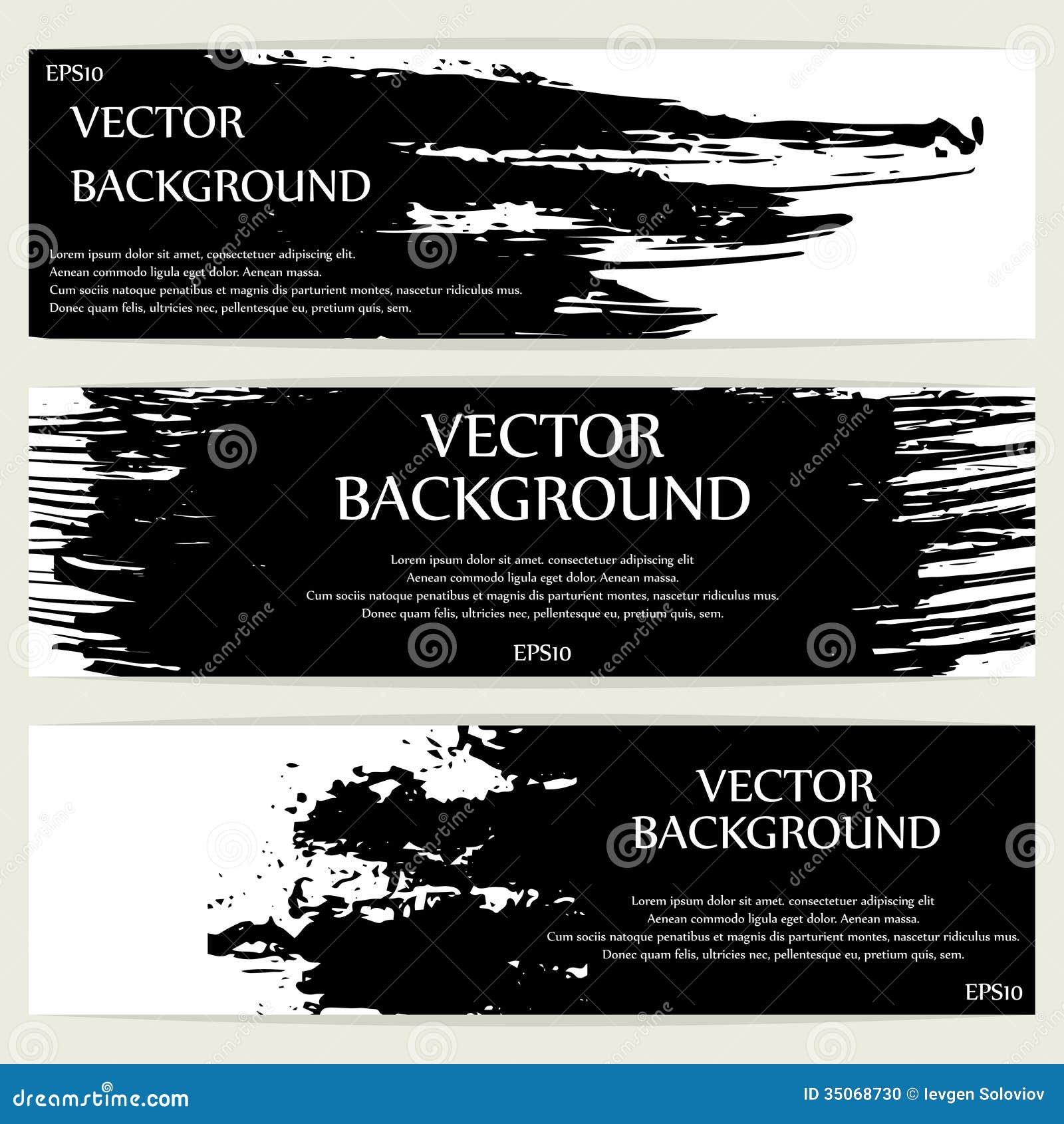 Three grunge banners stock vector. Illustration of design - 35068730