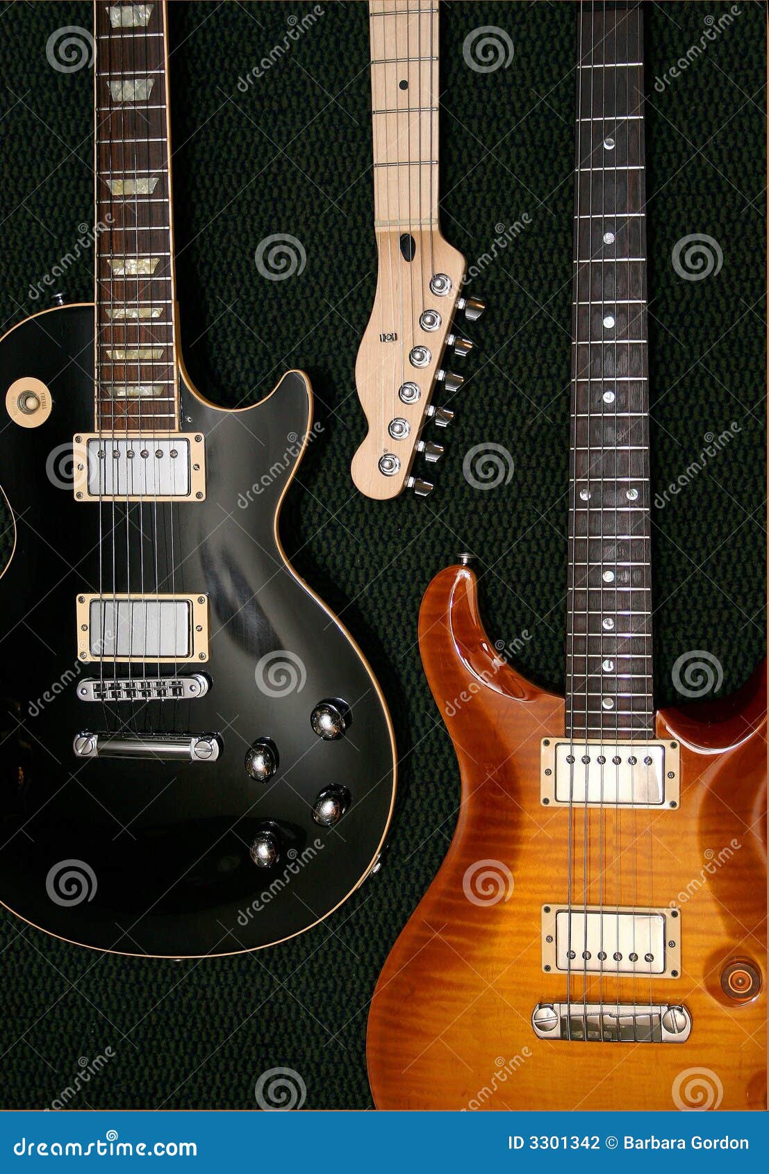 Three Guitars stock photo. Image of gold, metal, musician - 3301342