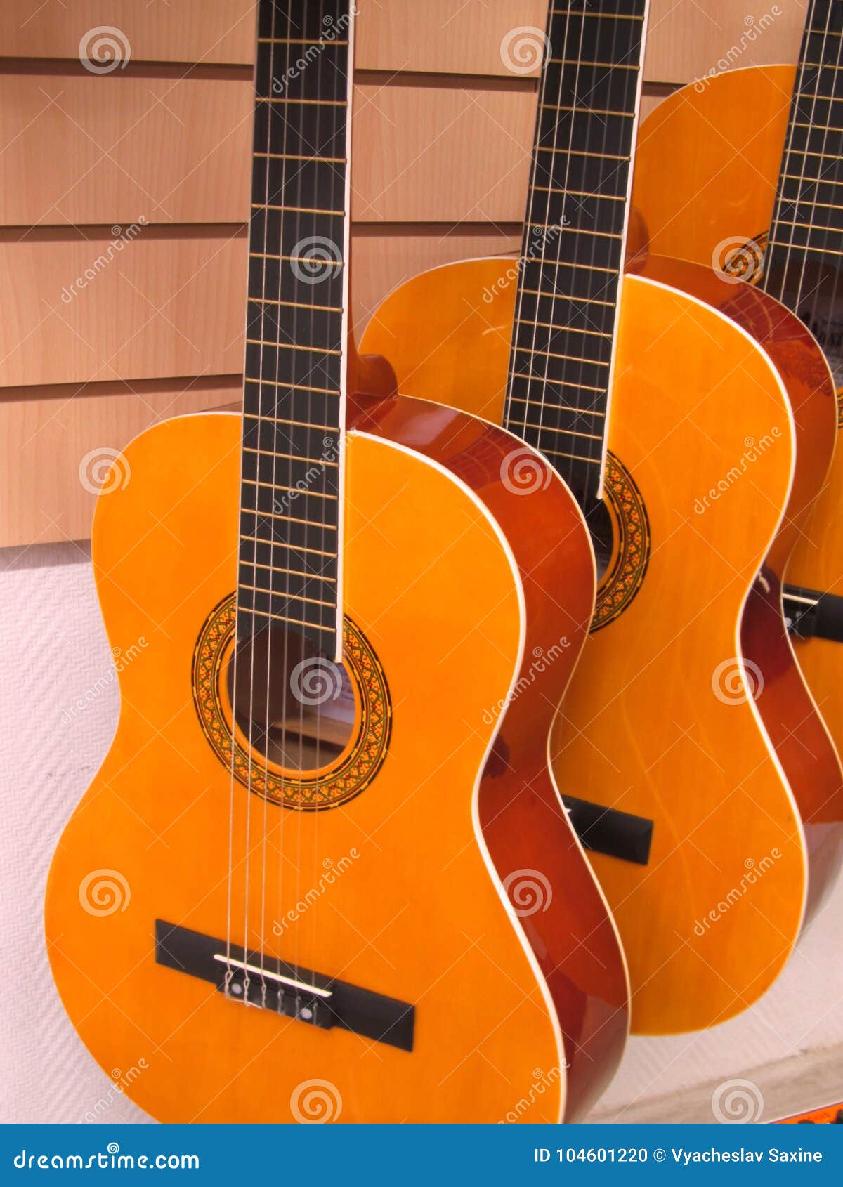 Three guitars stock photo. Image of chanson, strings - 104601220