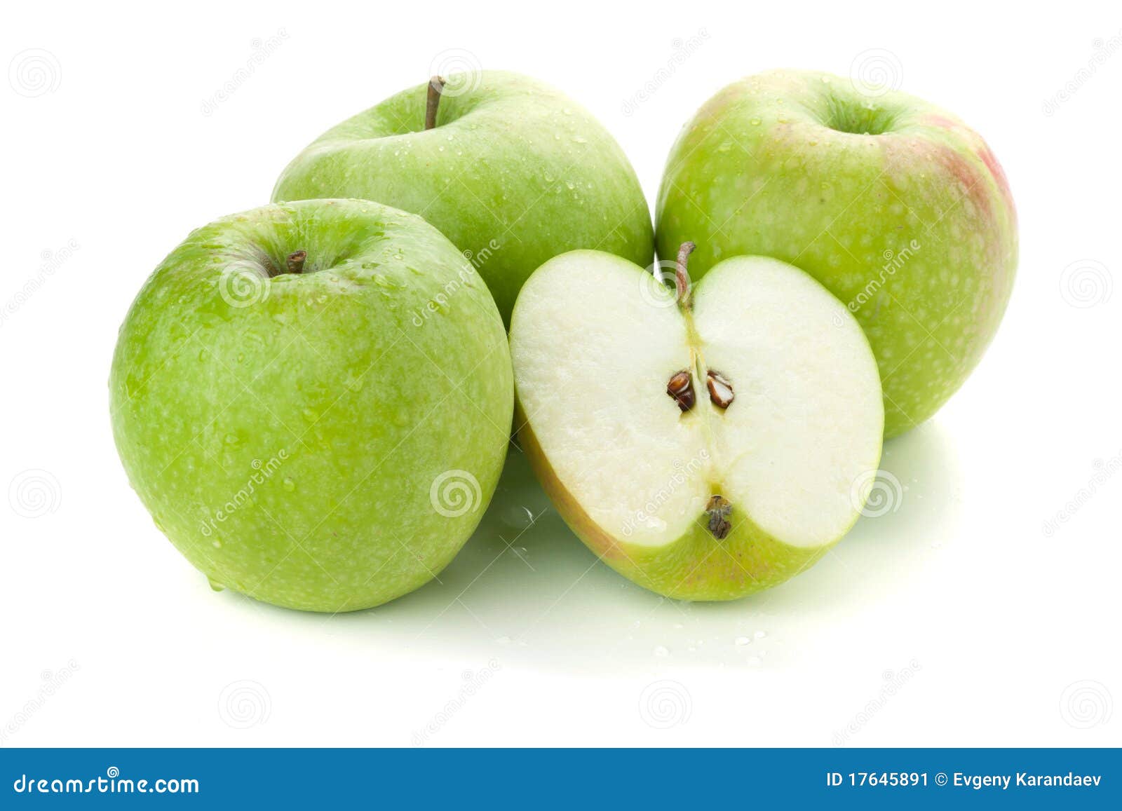 Three and half ripe apples stock image. Image of drop - 17645891