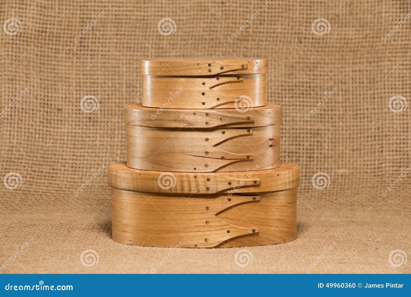 Three Hand Made Shaker Boxes Stock Photo - Image of brown, grain: 49960360