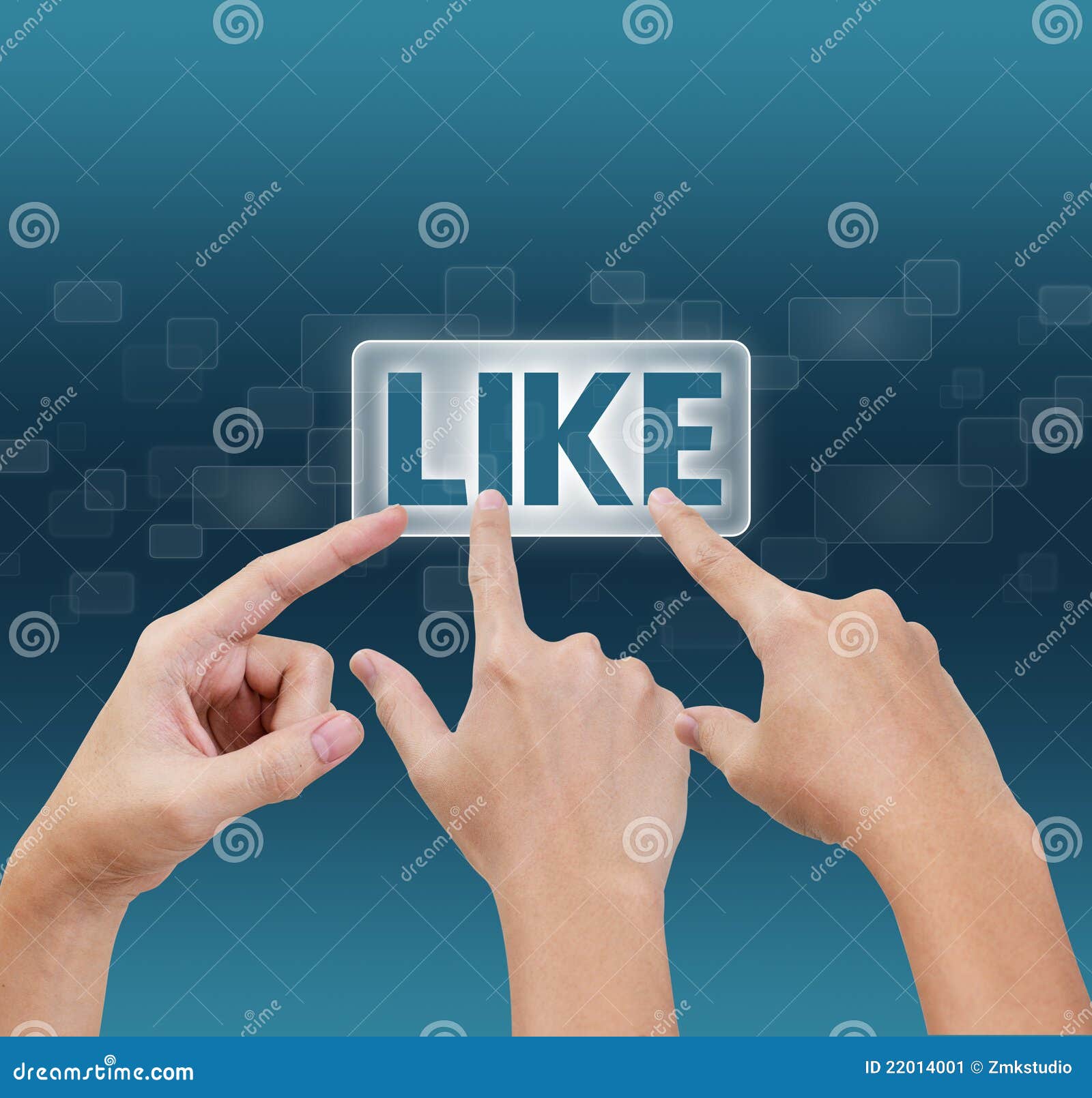 Three Hand Pressing Like Button Stock Image - Image of click, keyboard ...