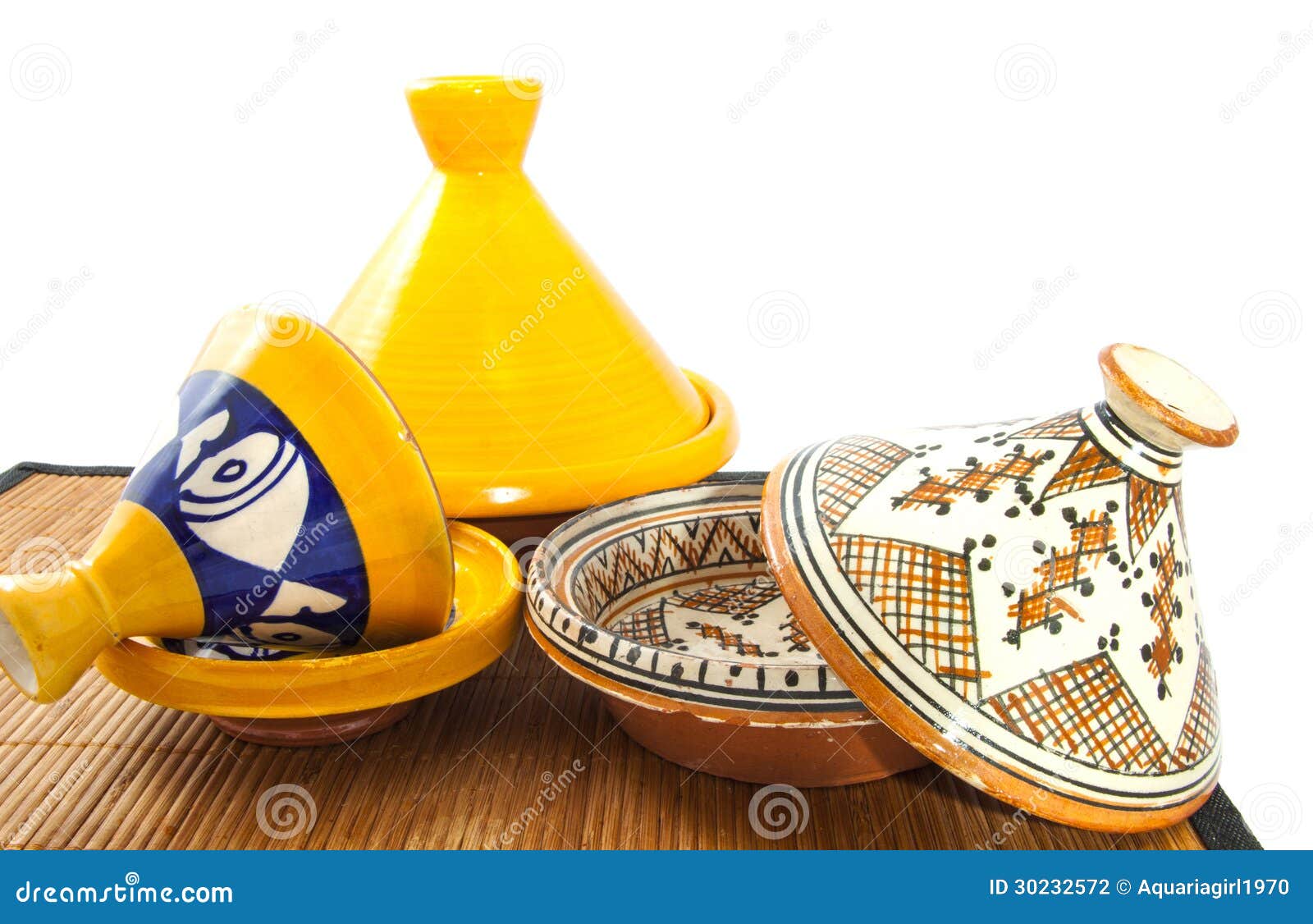 Handmade tajines stock photo. Image of isolated, traditional - 30232572