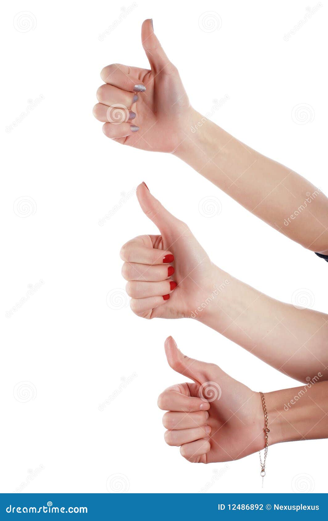 Three Hands of the Person Show Stock Photo - Image of happy, metaphor ...