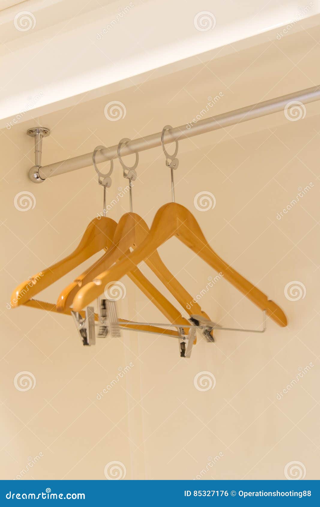 Three hanger stock photo. Image of cloth, closet, clothes - 85327176