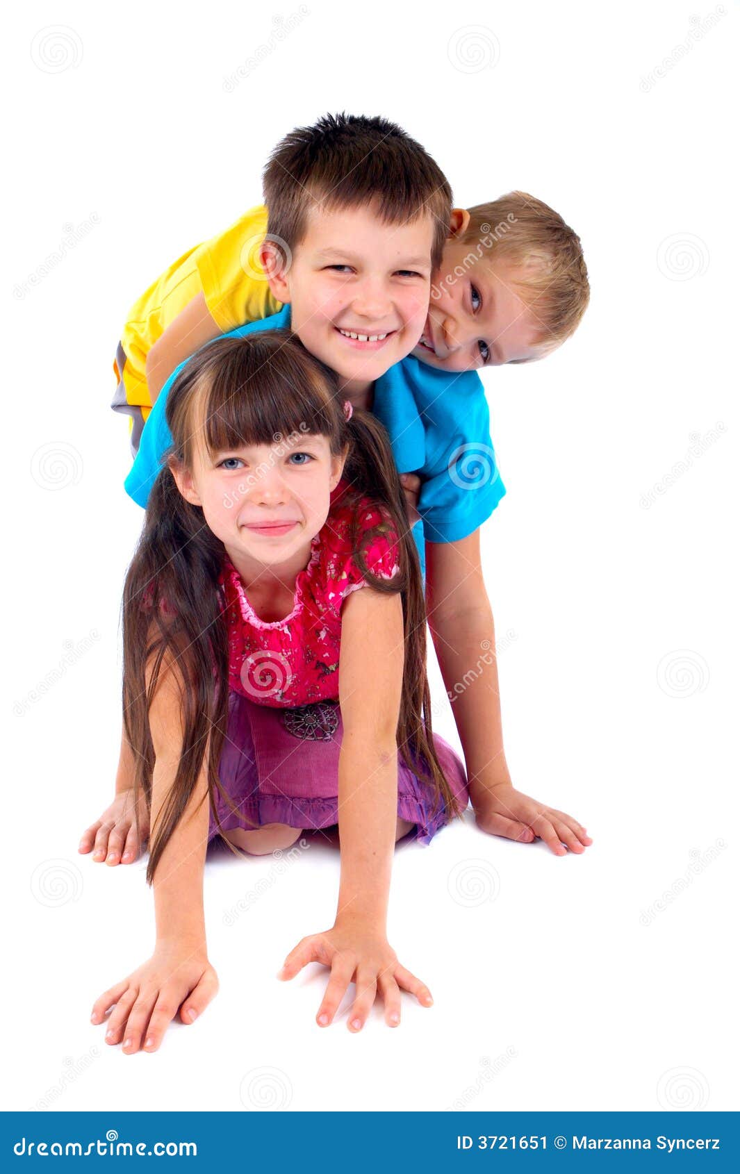 Three Happy Children stock image. Image of play, kids - 3721651