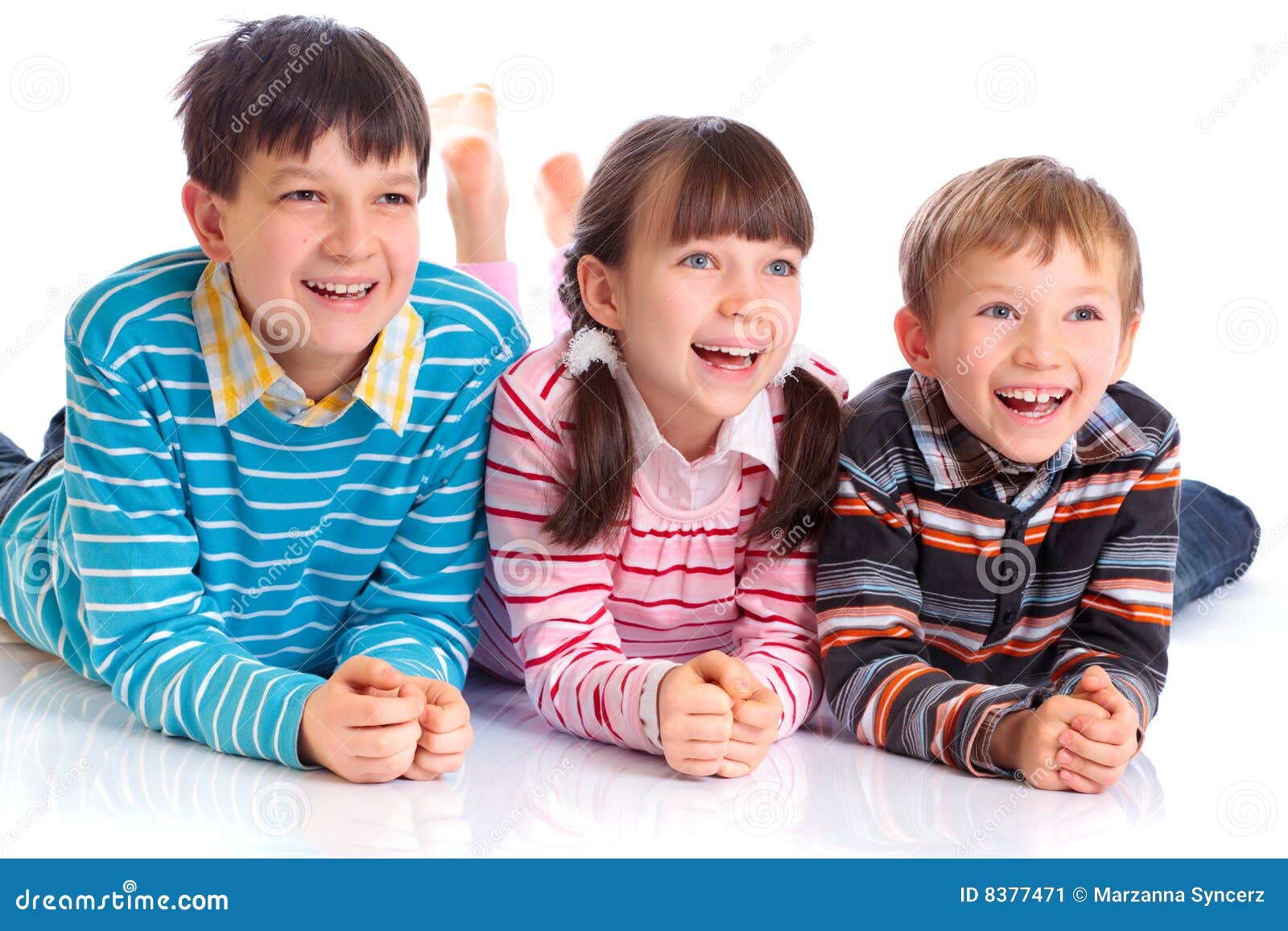 Three happy children stock image. Image of caucasian, little - 8377471