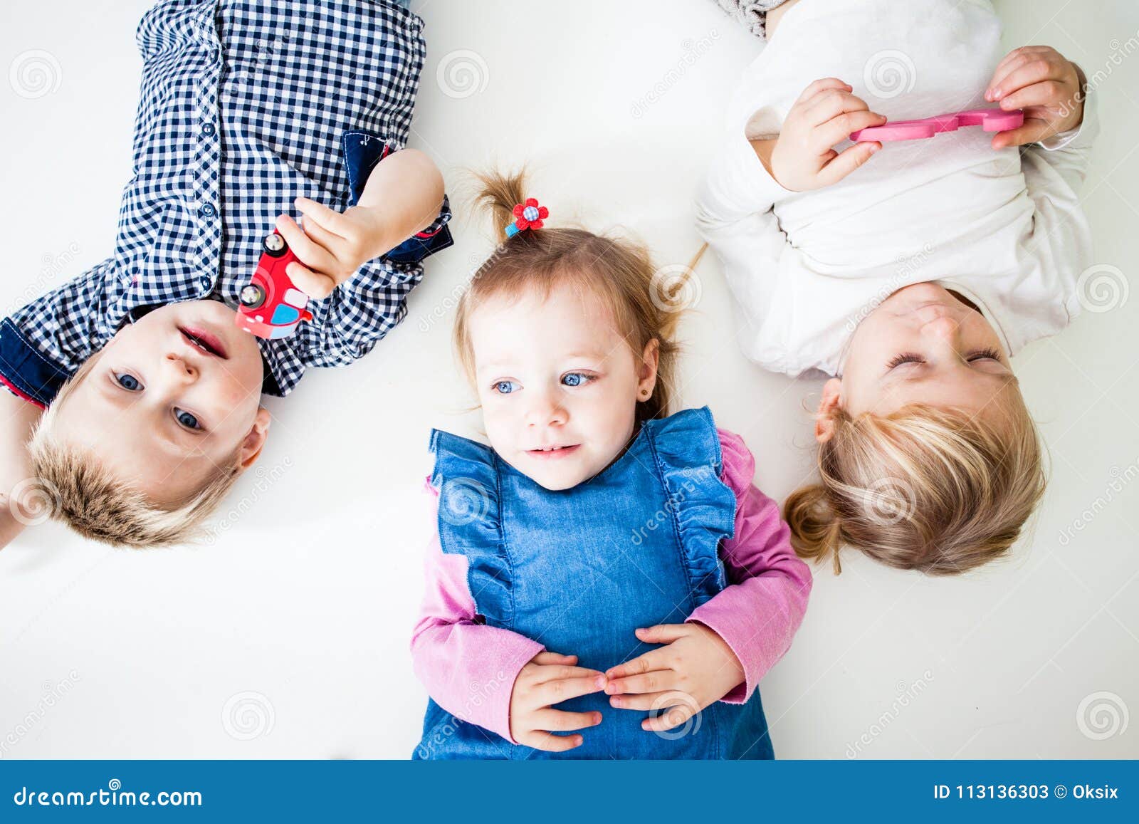 The Children are Posing Isolated Stock Image - Image of people ...