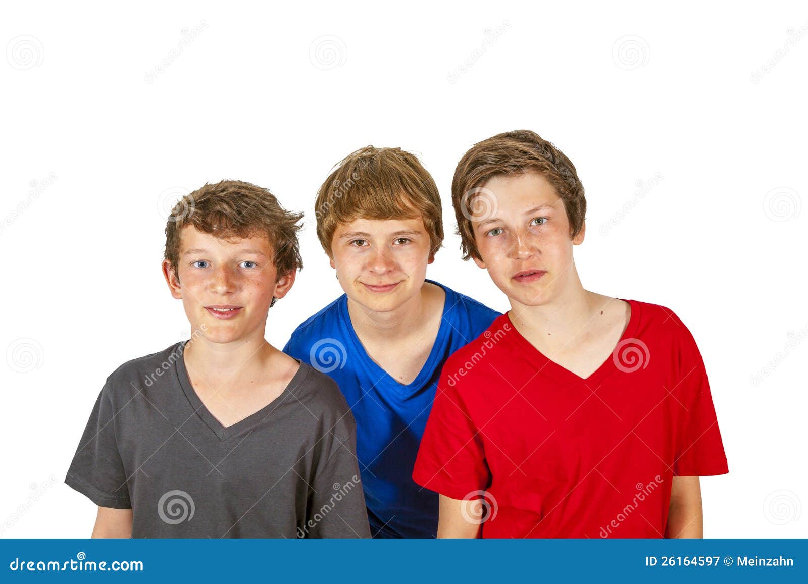 Three Happy Friends Stick Together Stock Image - Image of cool ...