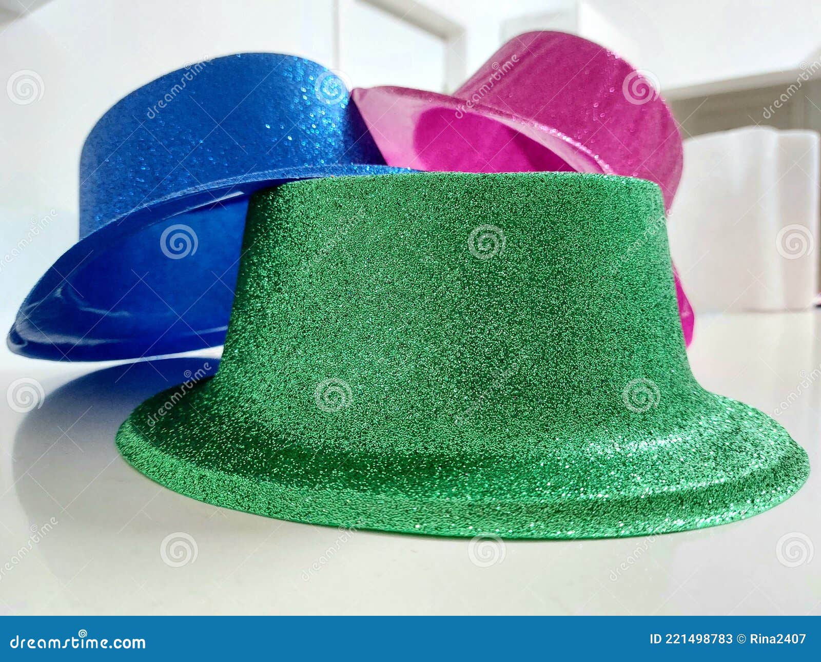 Three happy hats stock image. Image of happy, colors - 221498783