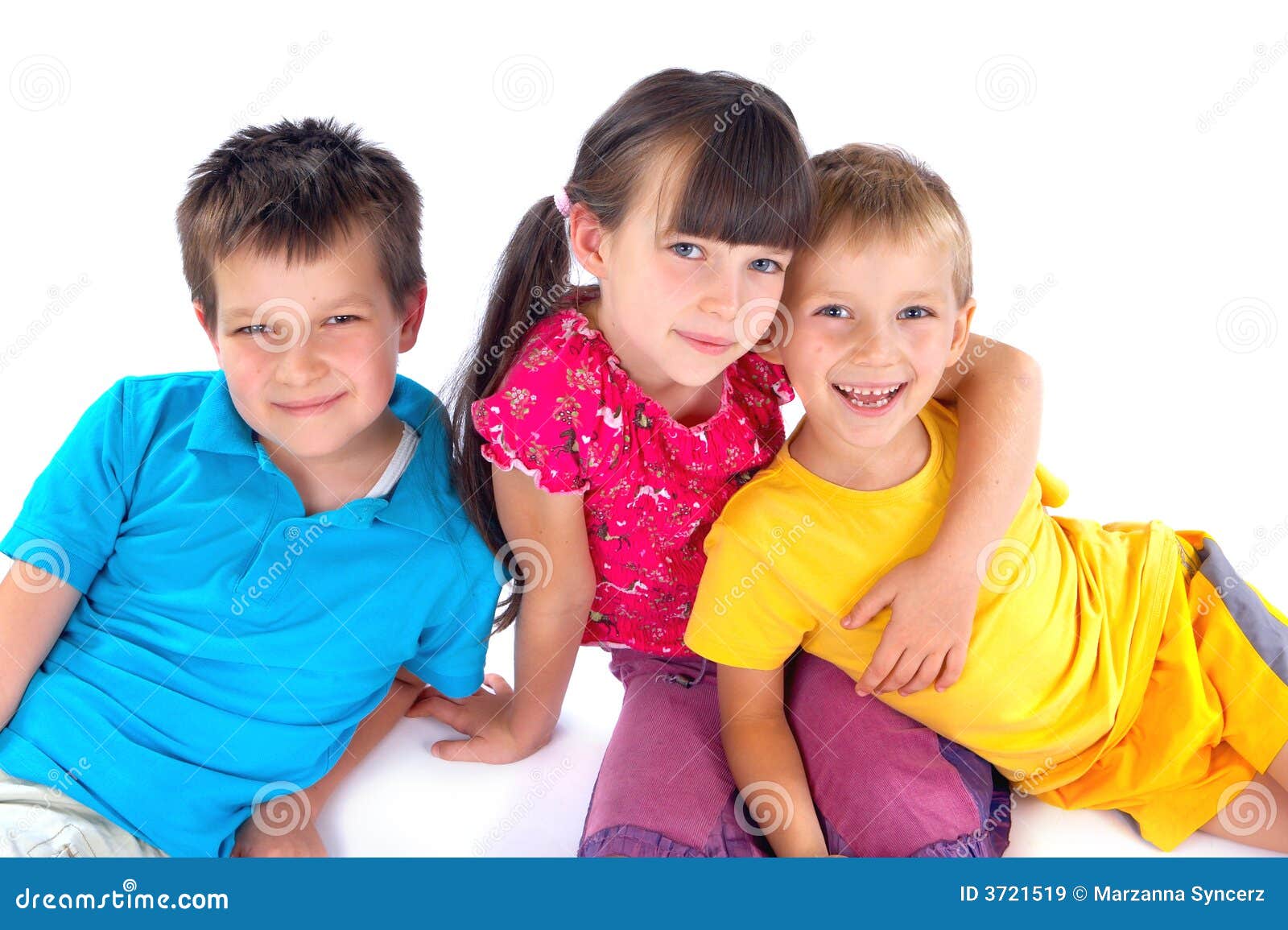 Three happy kids stock image. Image of cute, enjoy, attractive - 3721519
