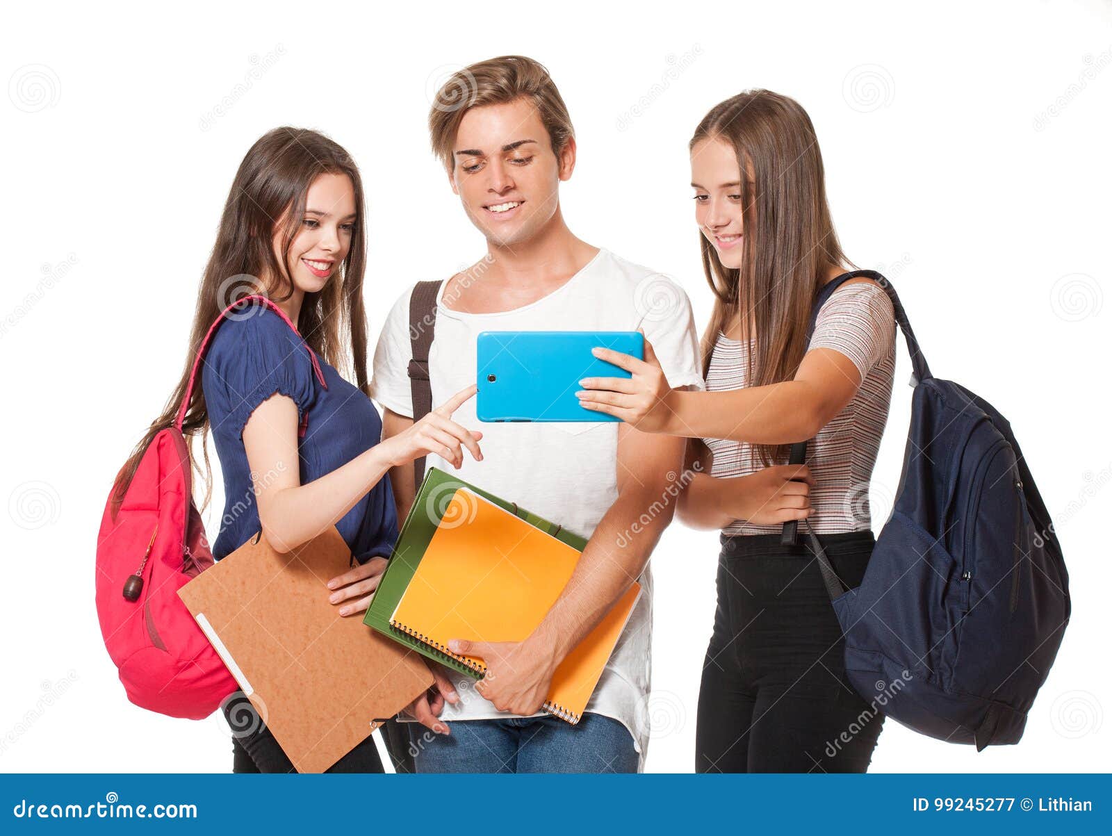 Happy High School Students. Stock Image - Image of exercise, classmate ...