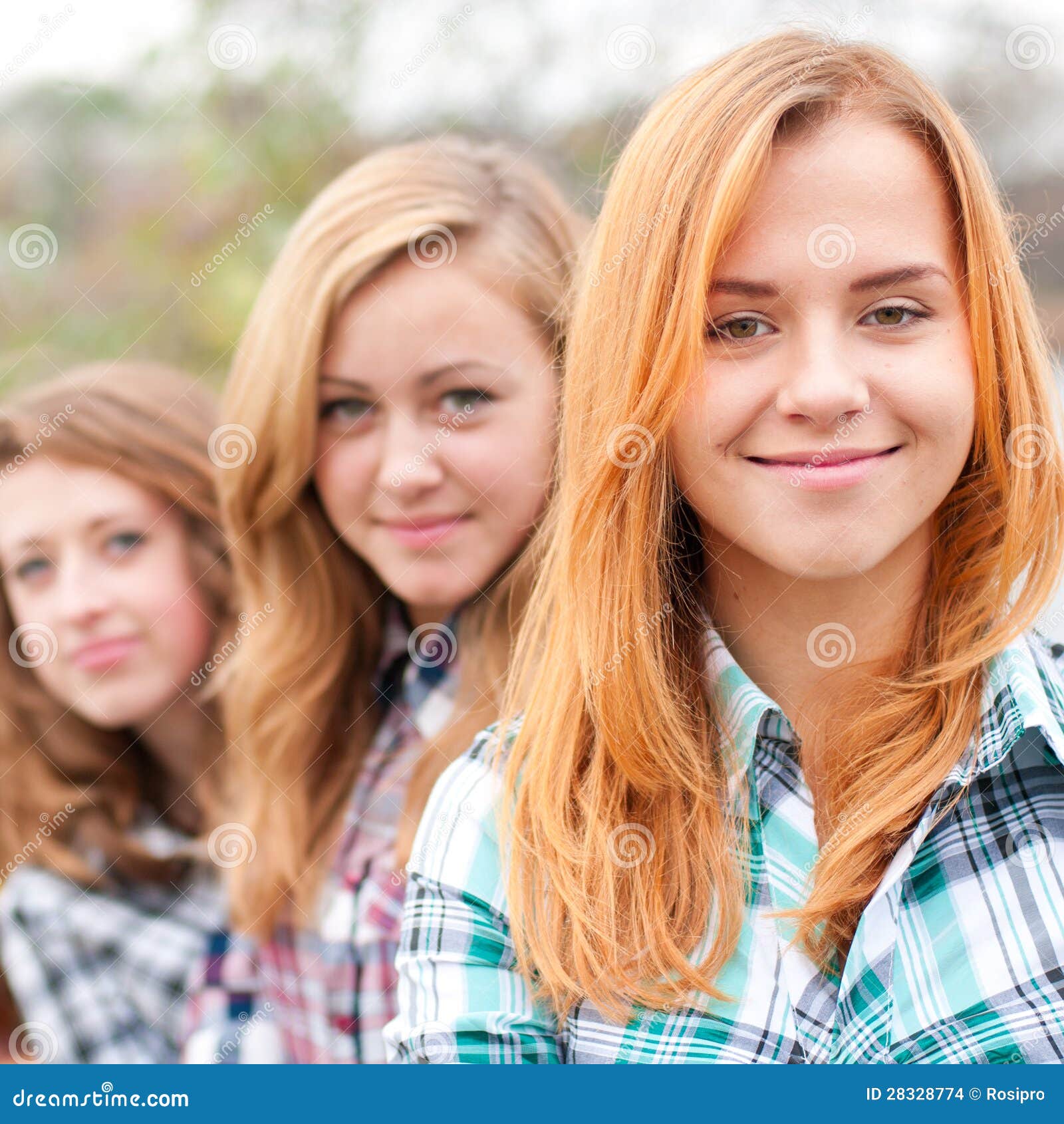 Three Happy Teenage Friends Stock Photo - Image of beautiful, female ...
