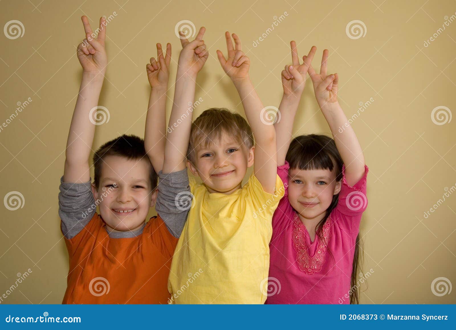 Three Happy Winners! stock image. Image of enjoying, grinning - 2068373
